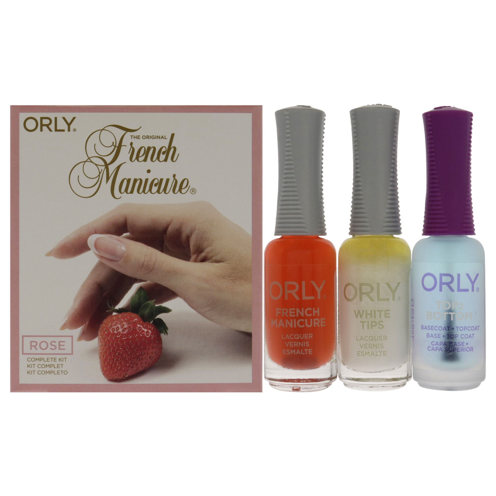 The Original French Manicure Kit Rose by Orly for Women - 4 Pc Kit ...