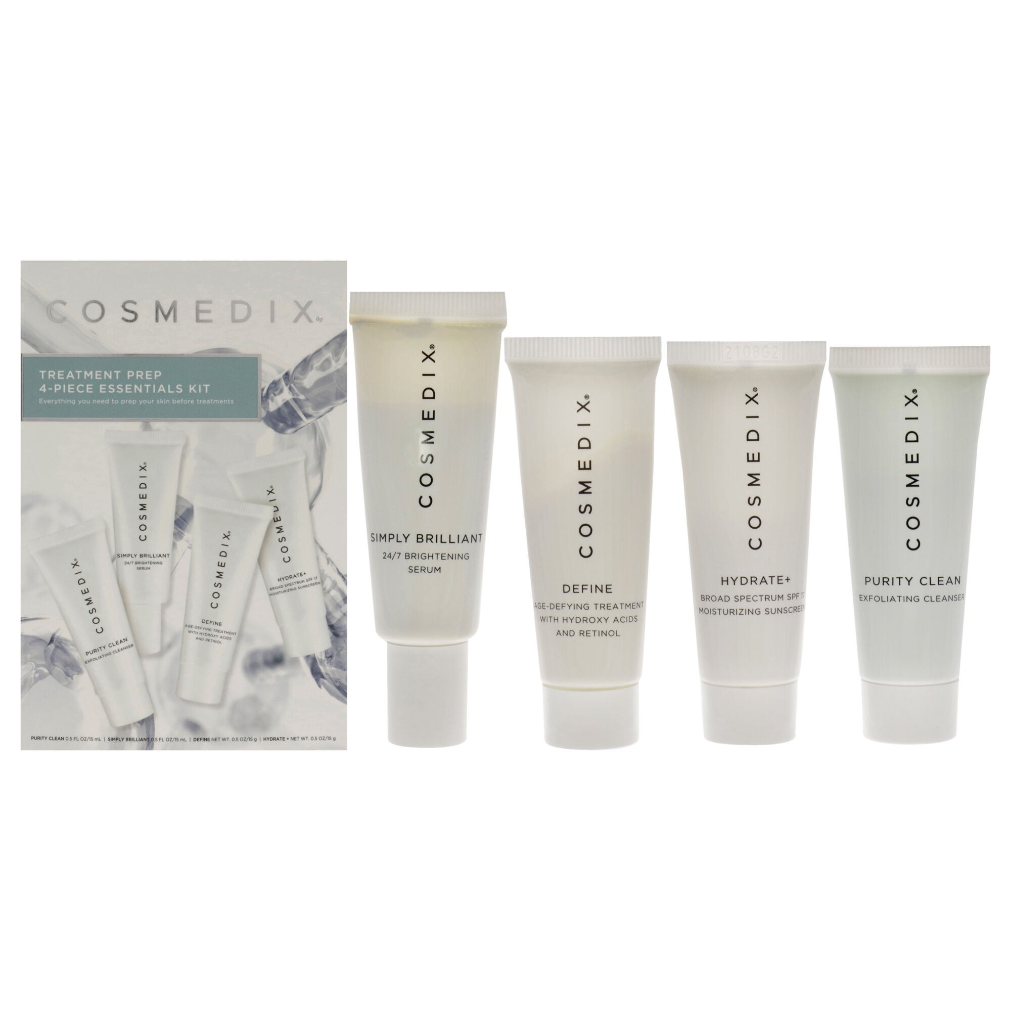 Treatment Prep Essentials Kit by Cosmedix for Unisex - 4 Pc 0.5oz ...