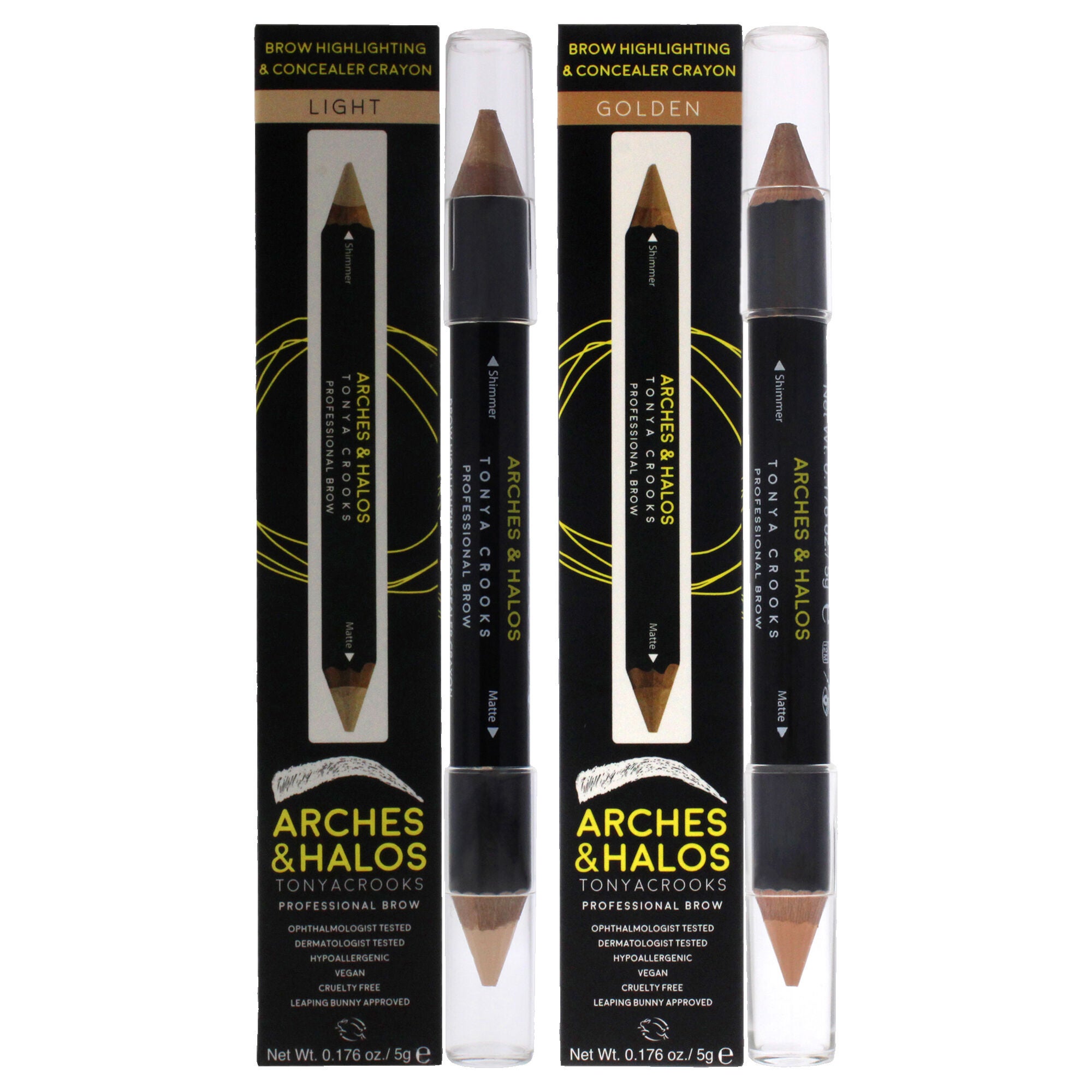 Brow Highlighting and Concealer Crayon Kit by Arches and Halos for ...