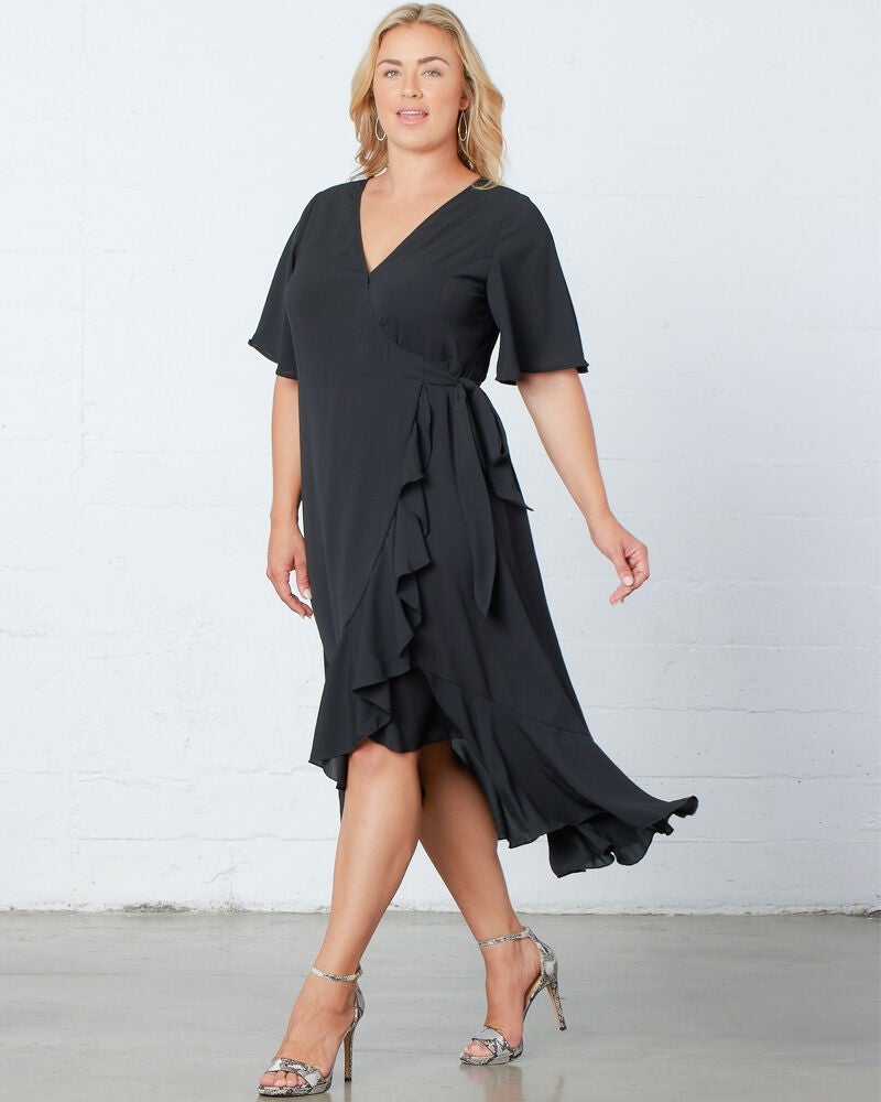 Chloe Crepe Wrap Dress | Woman Within