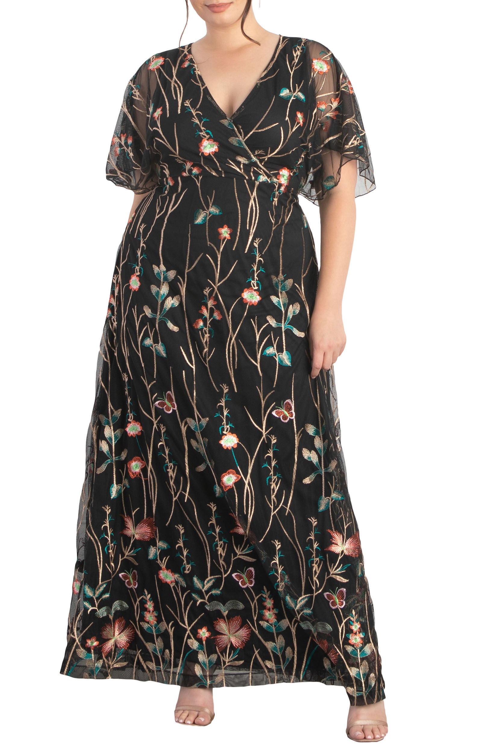 Embroidered Elegance Evening Gown | Woman Within