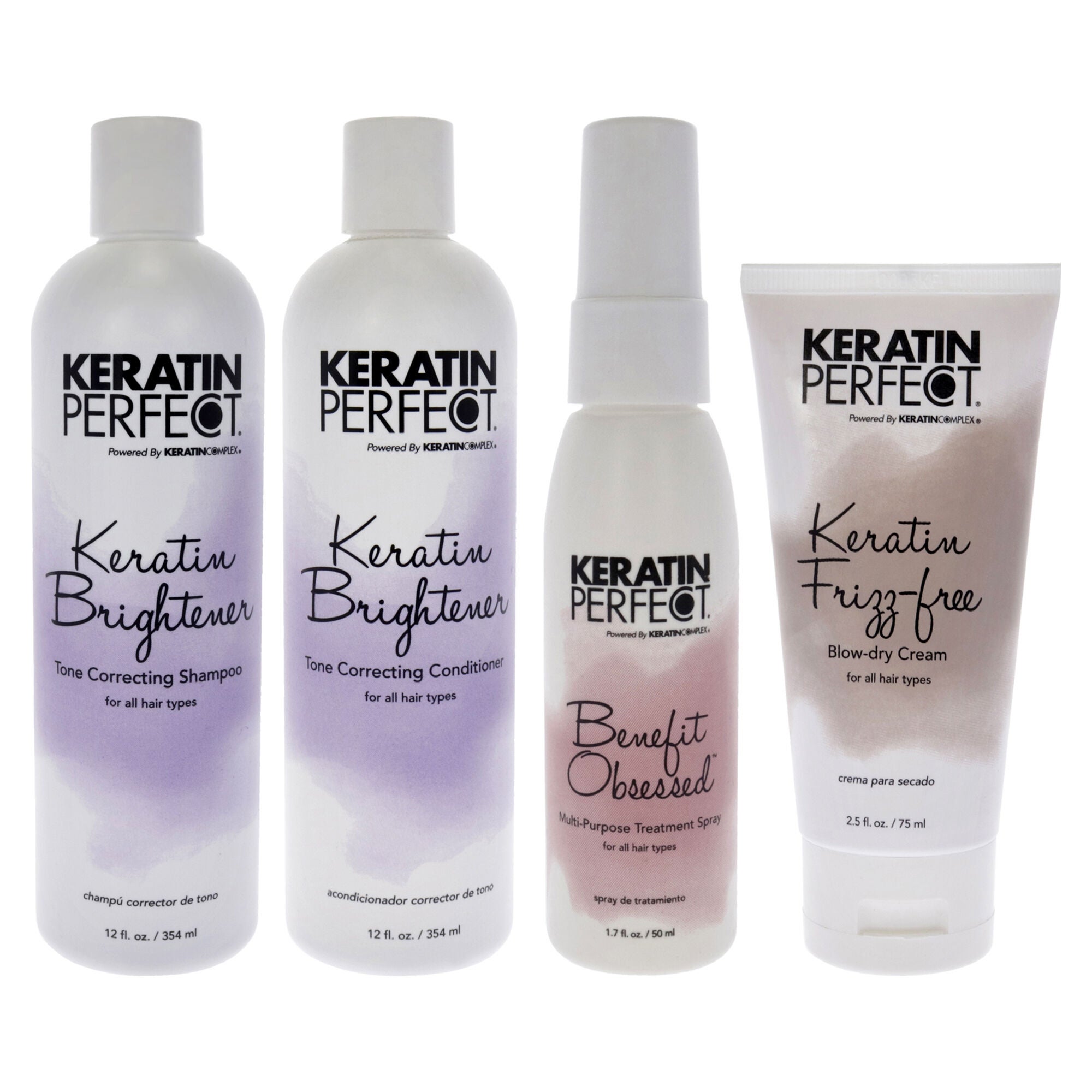 Keratin Brightener Kit by Keratin Perfect for Unisex - 4 Pc Kit | Woman ...