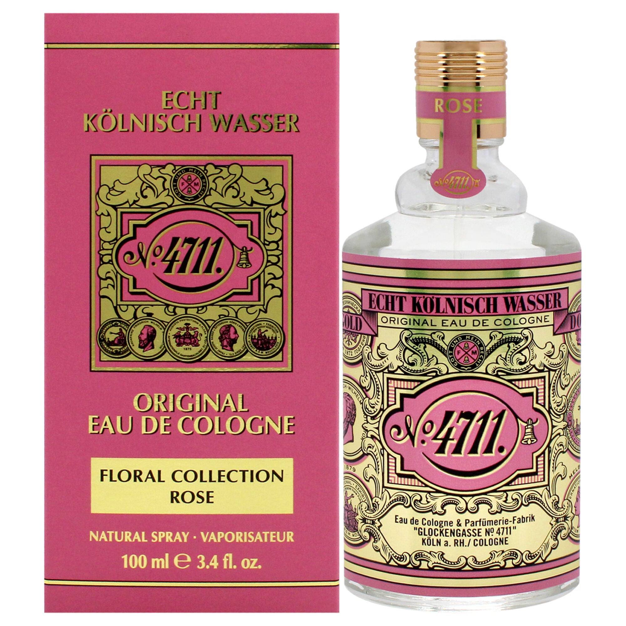 4711 Floral Collection Rose by Muelhens for Women - 3.4 oz EDC Spray ...