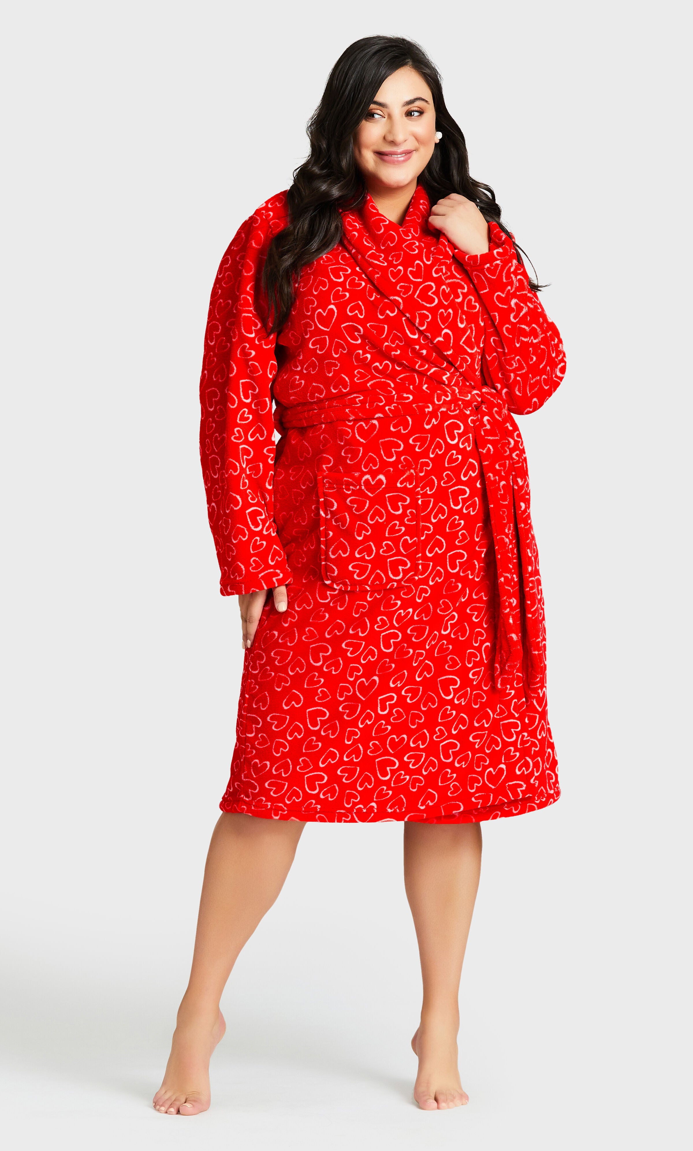 Love Heart Robe - red heart | Woman Within