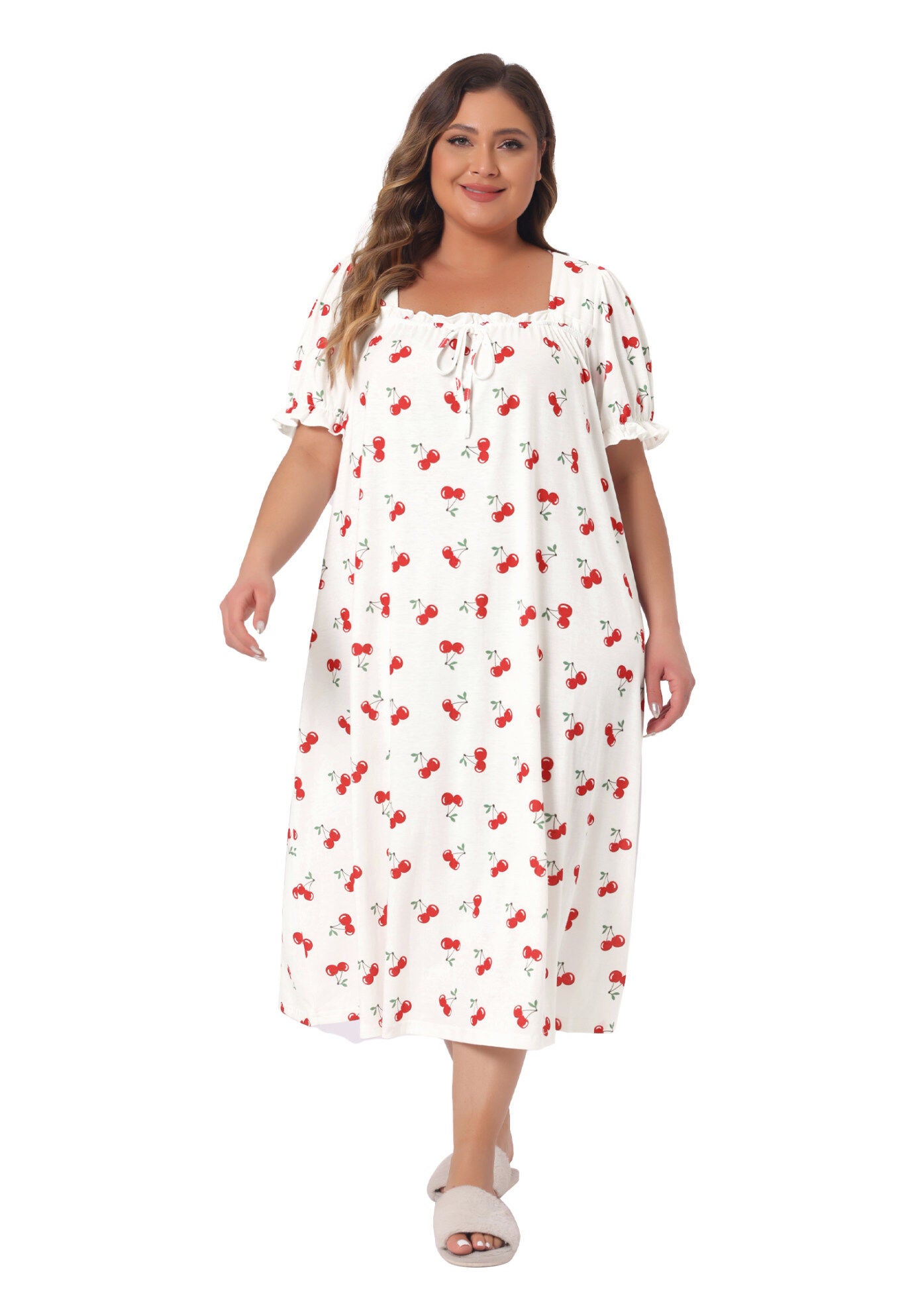 Cherry Ruffle Princess Nightdress | Woman Within