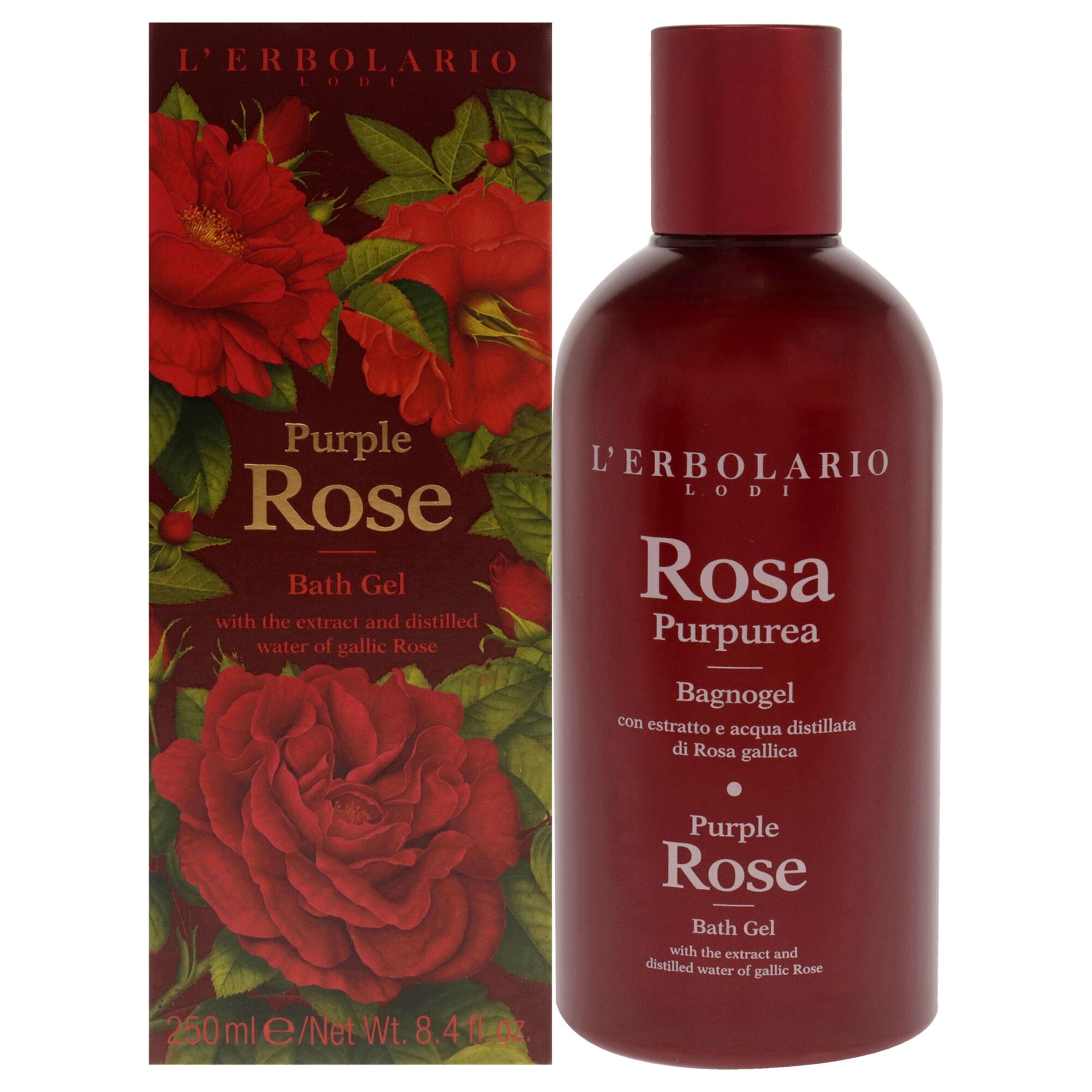 Bath Gel - Purple Rose by LErbolario for Women - 8.4 oz Shower Gel ...