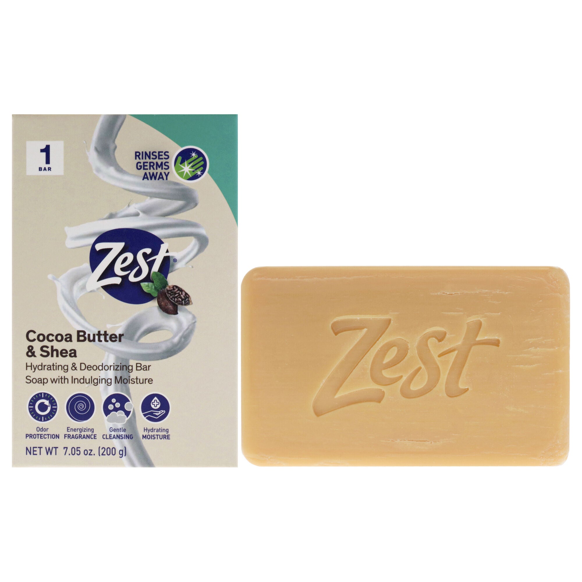 Hydrating Deodorant Bar Soap - Cocoa Butter and Shea by Zest for Women ...