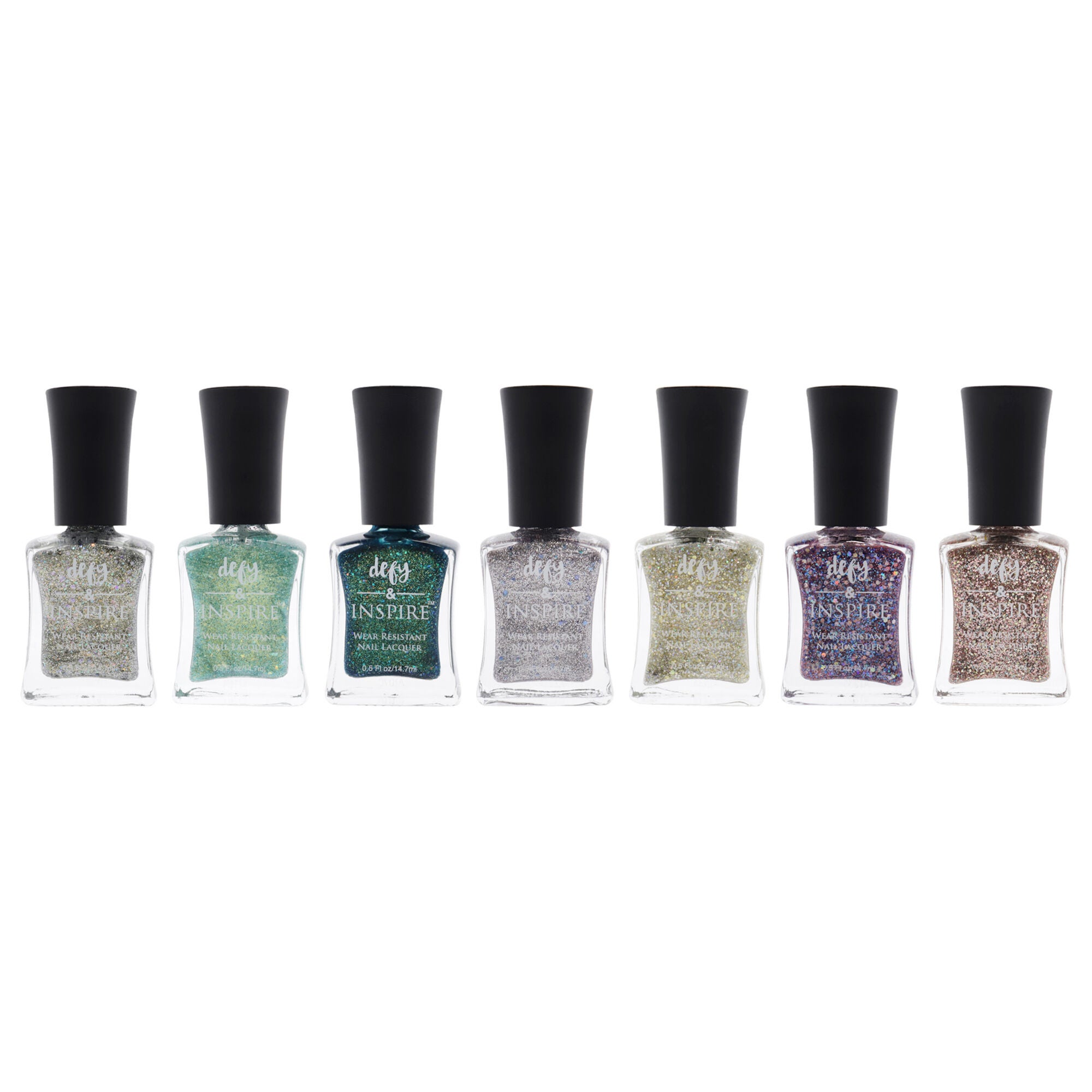 Wear Resistant Nail Lacquer Kit by Defy and Inspire for Women - 7 Pc ...