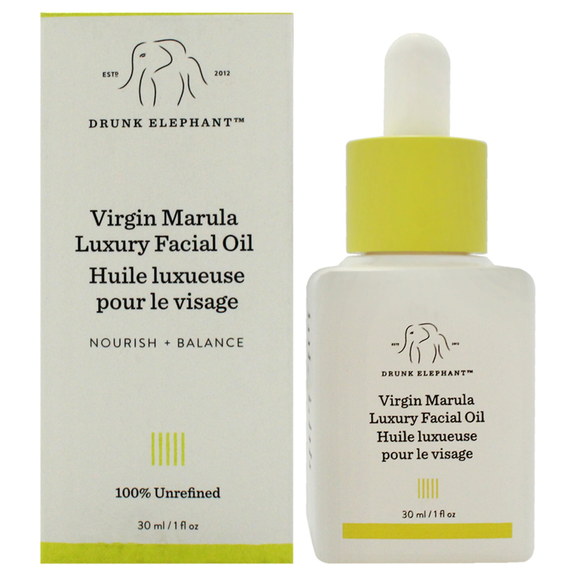 Virgin Marula Luxury Facial Oil by Drunk Elephant for Women - 1 oz Oil ...