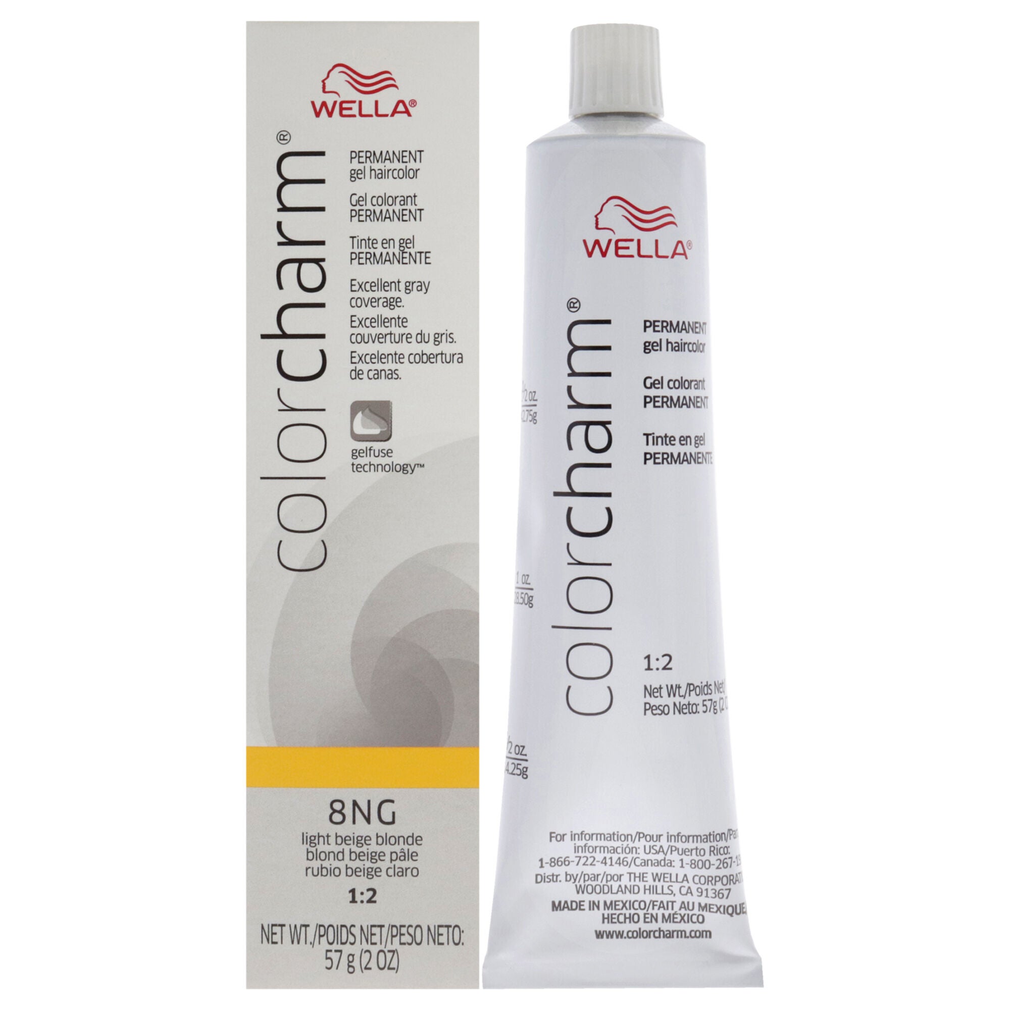 Color Charm Permanent Hair Color Gel - 8NG Light Beige Blonde by Wella ...