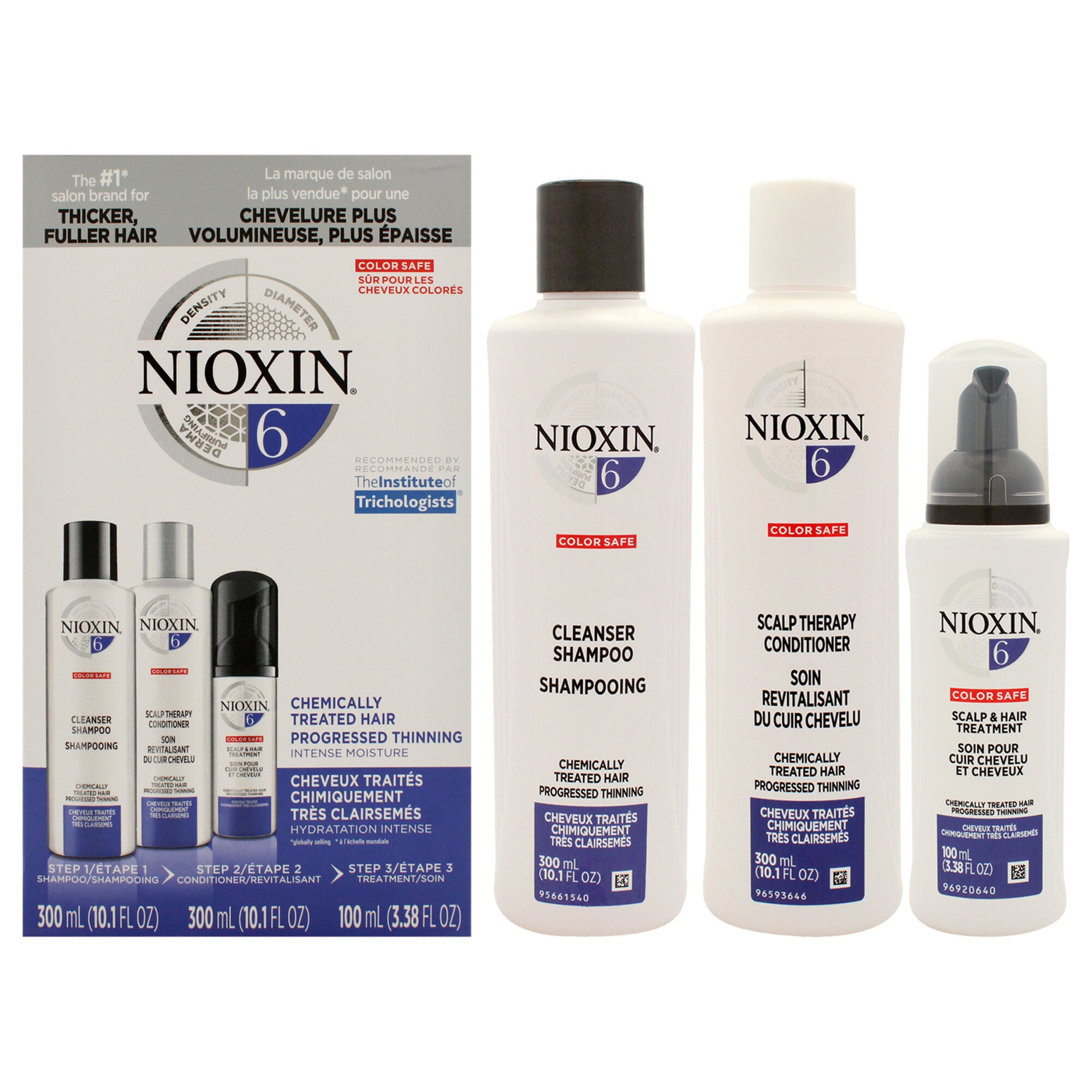 System 6 Kit by Nioxin for Unisex - 3 Pc 1 0.1oz Shampoo, 10.1oz ...