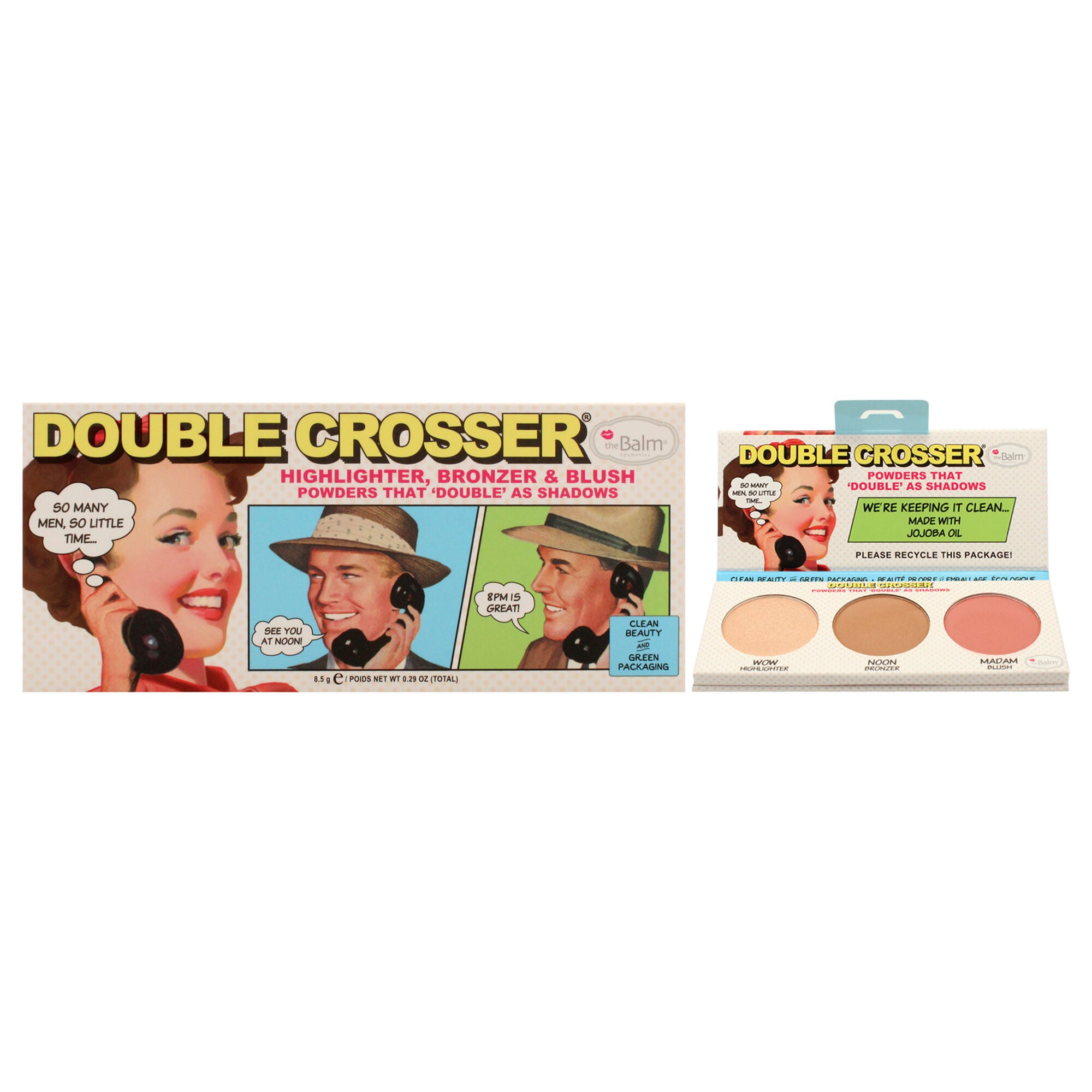 Double Crosser Face Palette by the Balm for Women - 0.29 oz Makeup ...