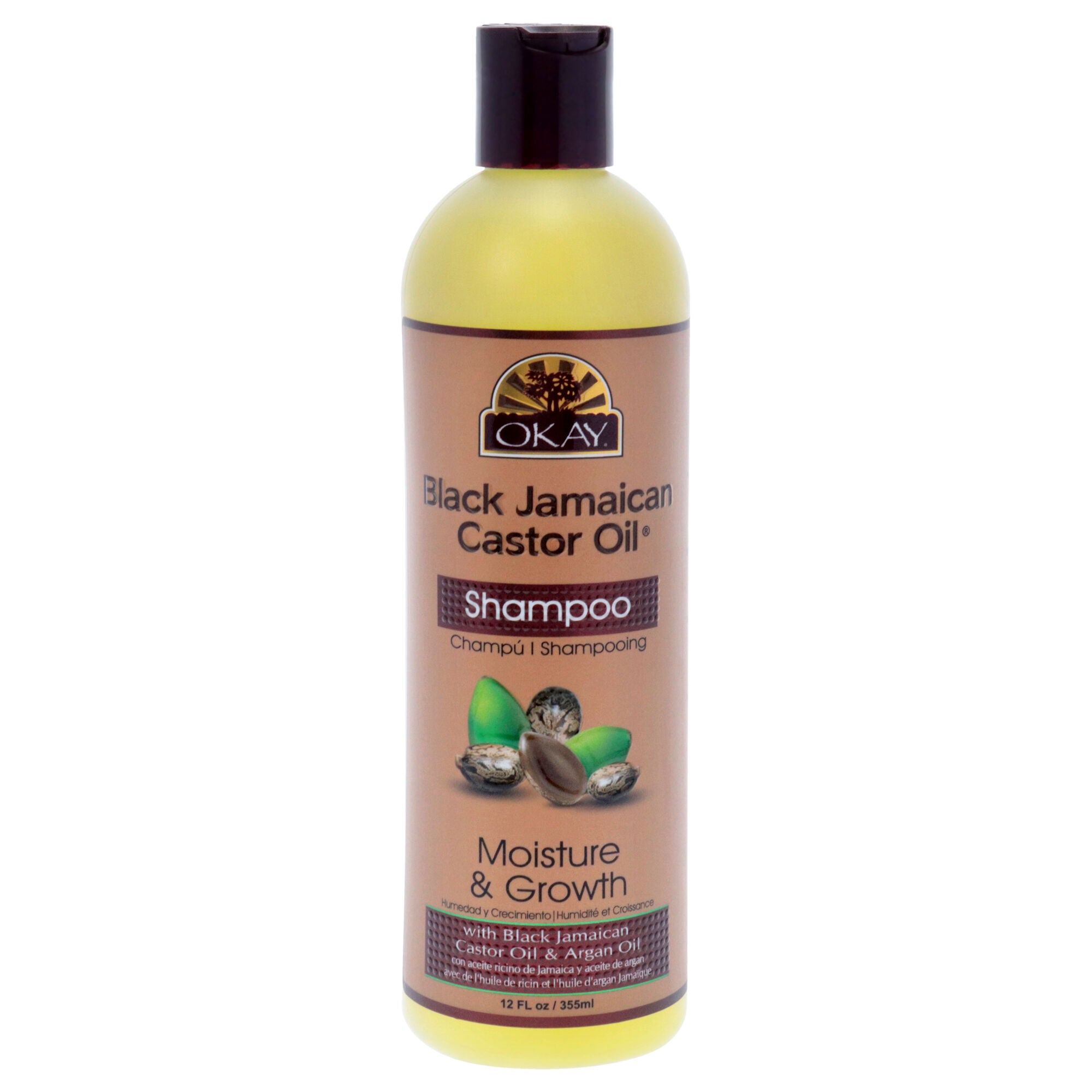 Black Jamaican Castor Oil Shampoo by Okay for Unisex - 12 oz Shampoo ...