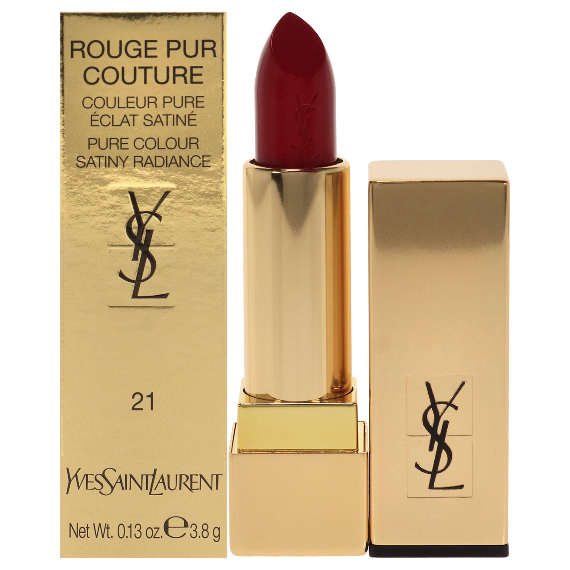 Rouge Pur Couture Satin Lipstick - 21 Rouge Paradoxe by Yves Saint ...