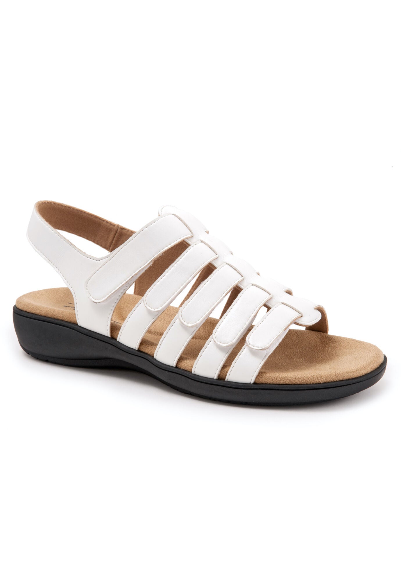 Thin Strapped Tiki Sandal with Adjustable Straps, Pewter Metallic ...