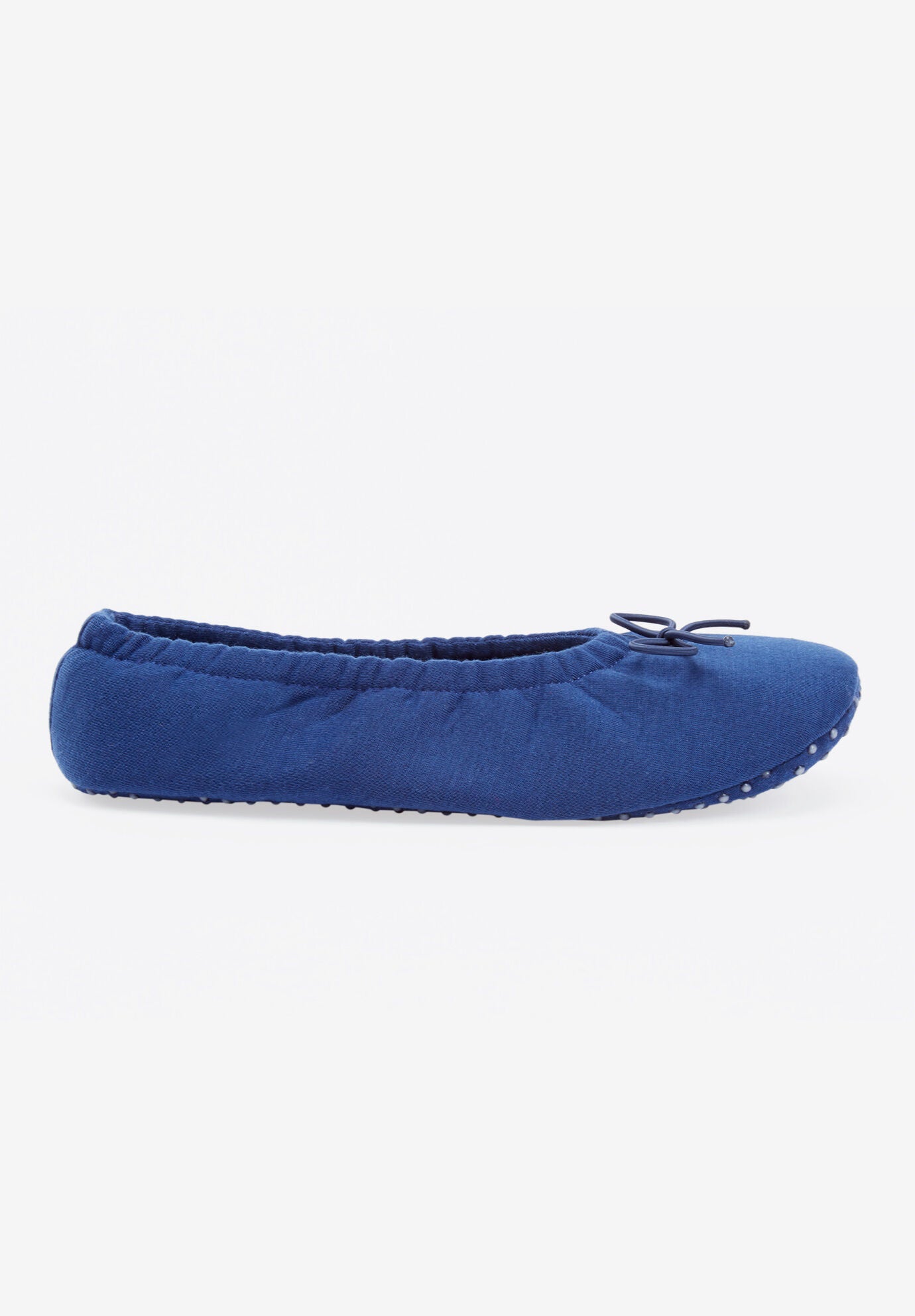 Ana Flexible Cotton Ballerina Slipper, Deep Teal | Woman Within