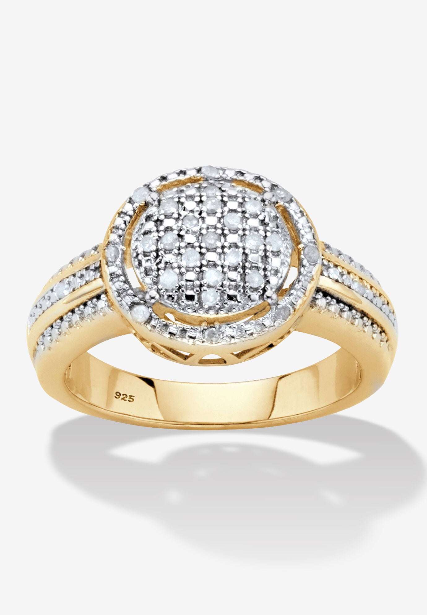 Diamond Halo Cluster Engagement Ring 1/7 Cttw, Diamond | Woman Within