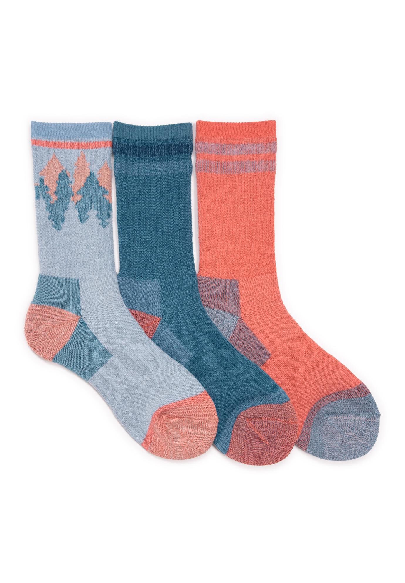 3Pack Heat Retainer Hike Socks | Woman Within