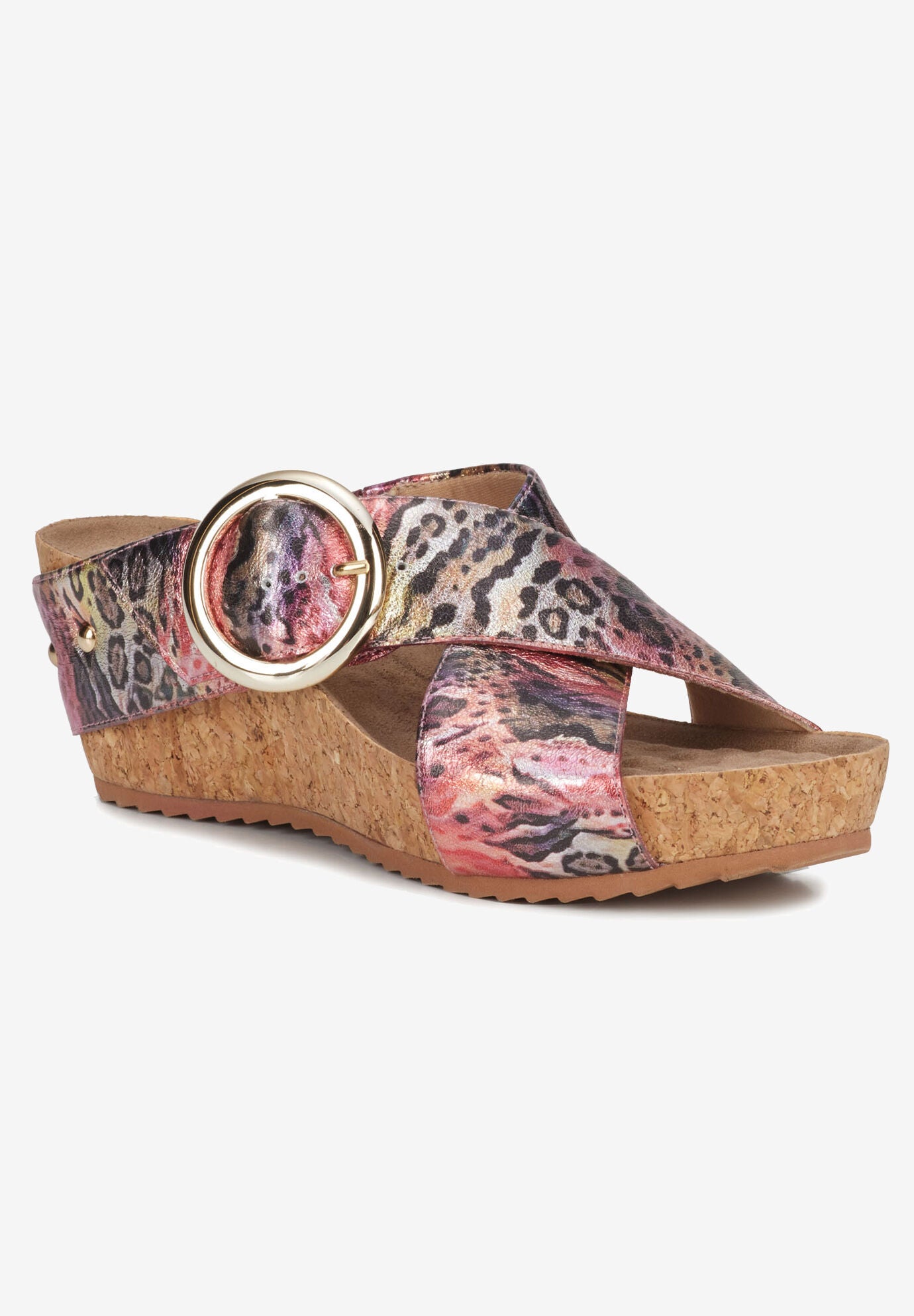 Tabitha Flat - Metallic Dress Casual Shoes, Sunset Multi Leather ...