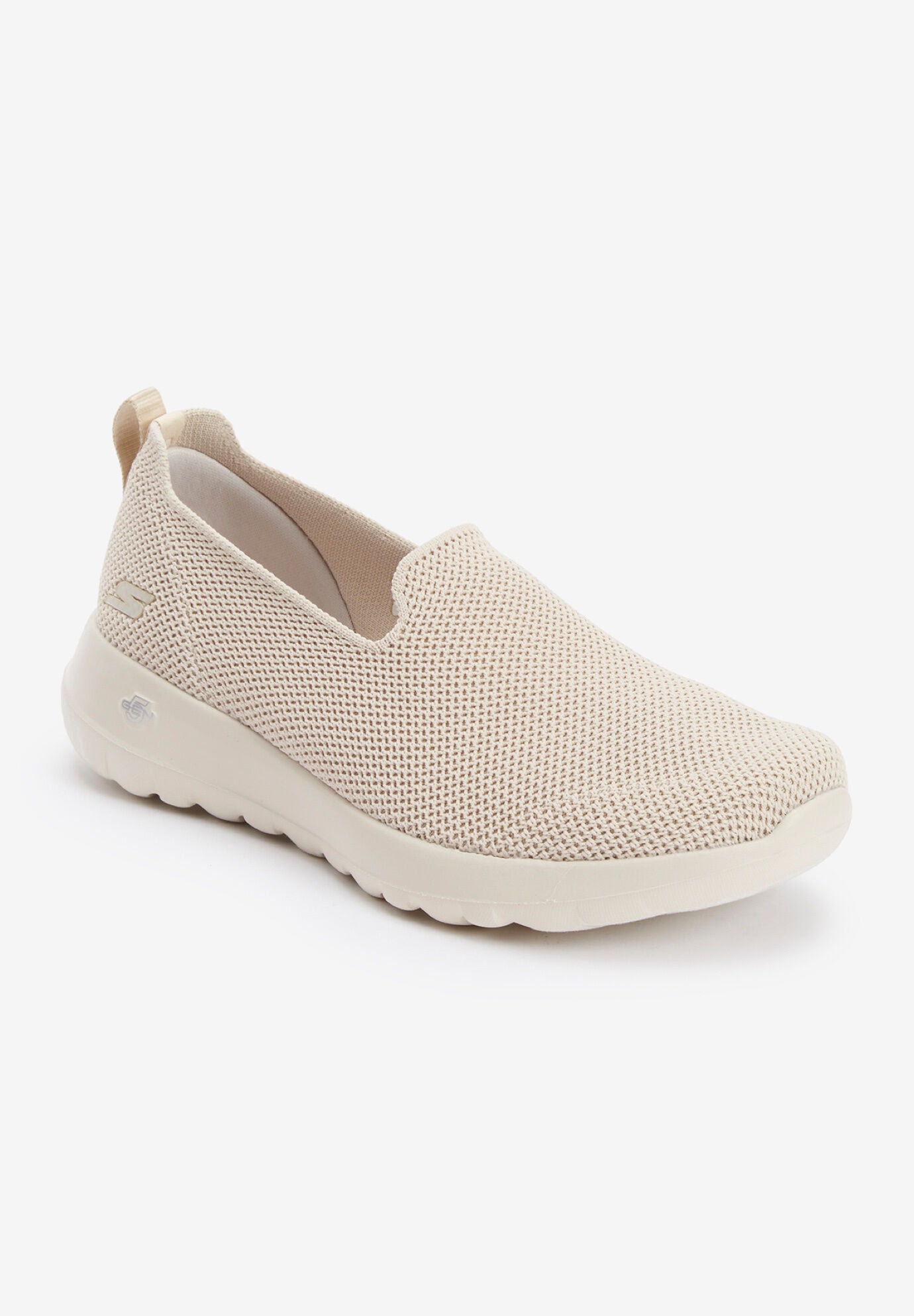 Lightweight Mesh Slip On Sneakers for Walking, Taupe Wide | Woman Within