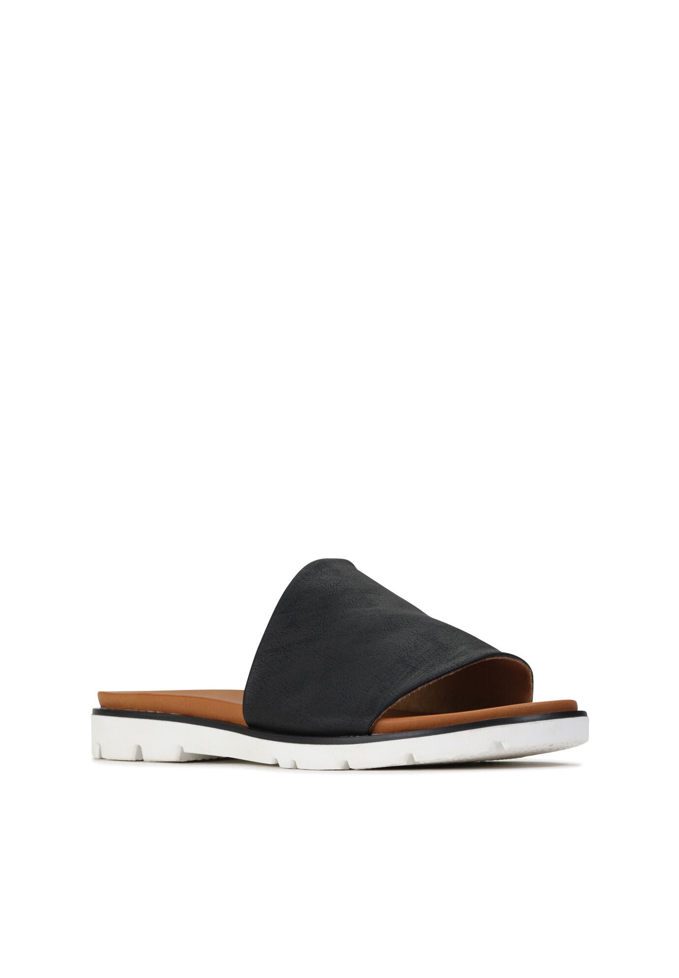 Vegan Leather Ash Sandal - Summer Slides, 4469078 | Woman Within