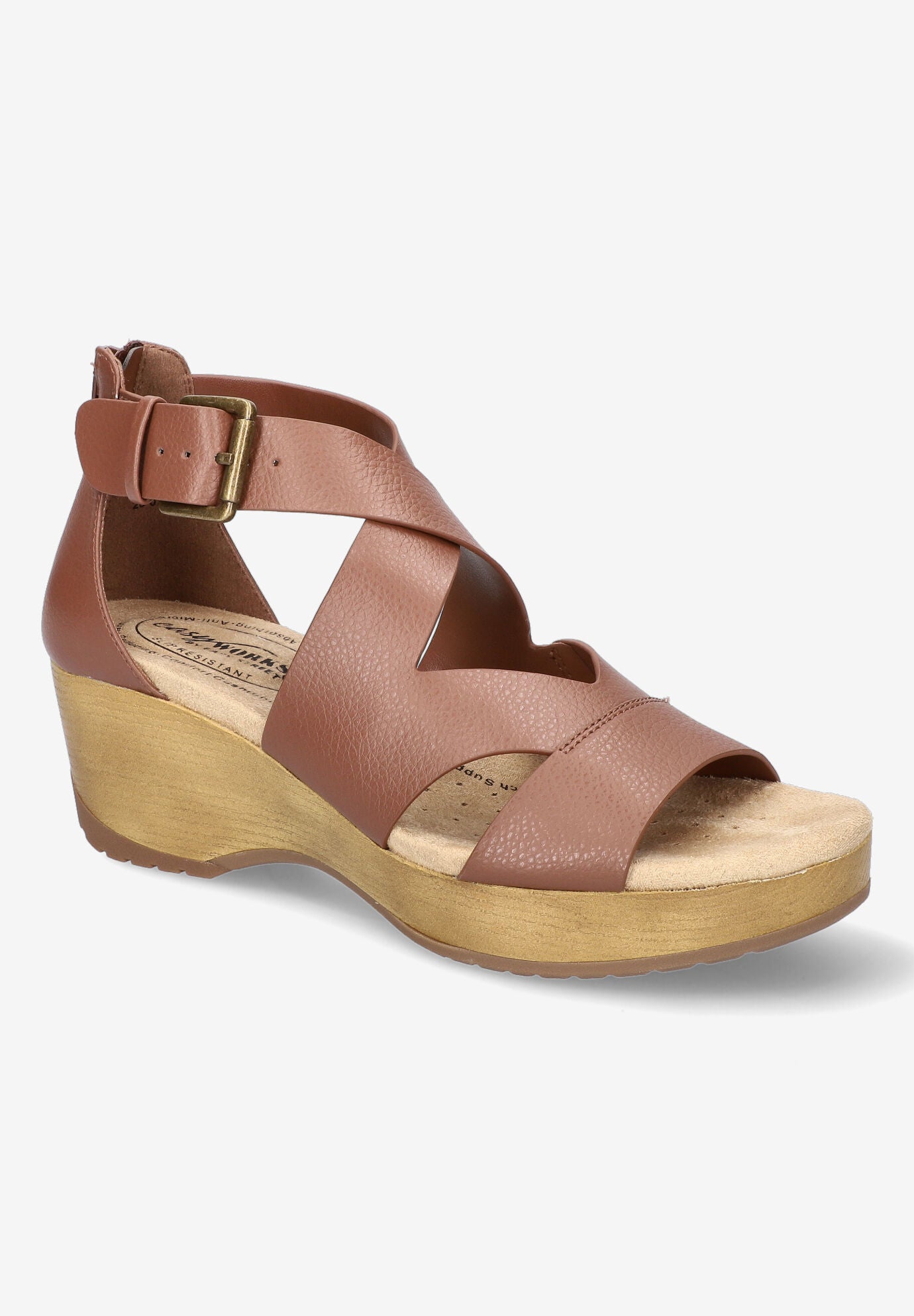 Plus-Size Roza Sandals for Everyday Wear, Tan | Woman Within