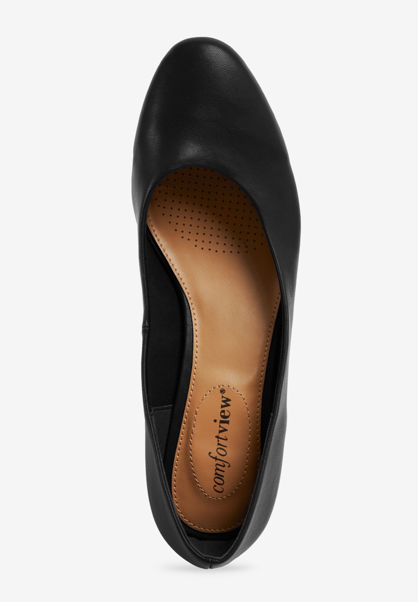 Block Heel Pumps - The Vida Slip On, Black | Woman Within