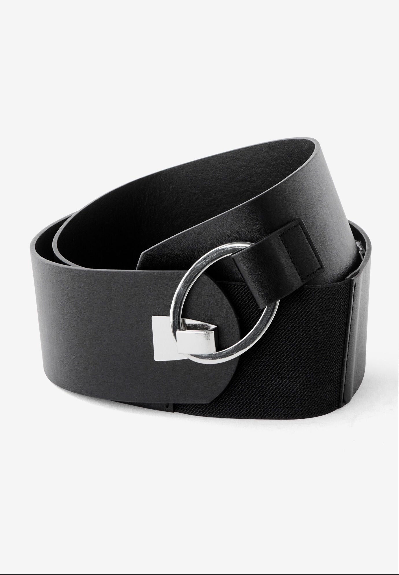 Contour Belt with Stretch Fit & Metal Closure, Saddle | Woman Within