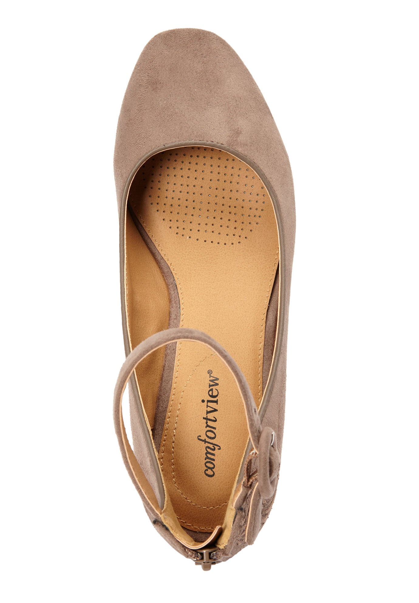 Plus-Size Suede Zip Pumps – Pixie Model, Black | Woman Within