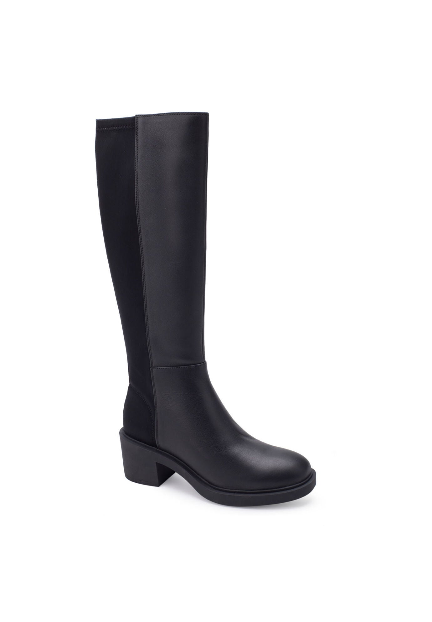 Gabbice Tall Calf Boot - Leather Neoprene Blend, 4481750 | Woman Within