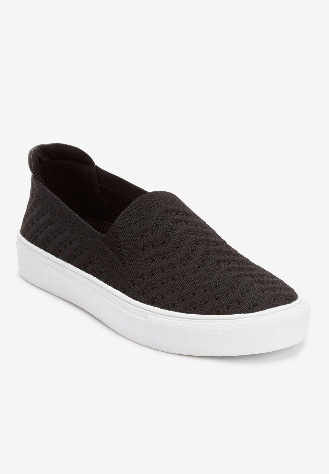 Alena Slip On Sneaker - Women’s Walking Shoes, Black | Woman Within