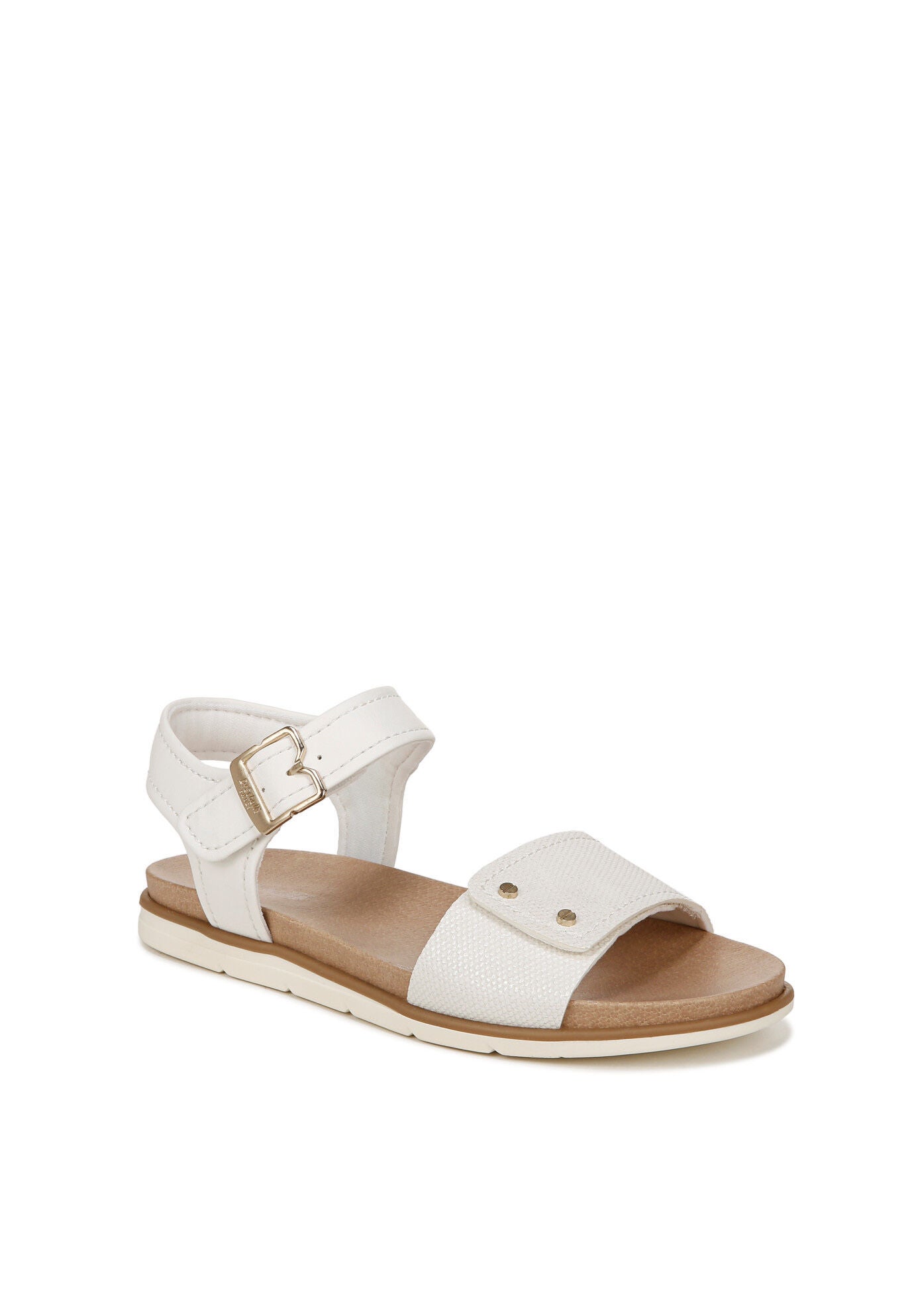 Flat Nicely Sun Sandal with Buckle Detail, 4507583 | Woman Within