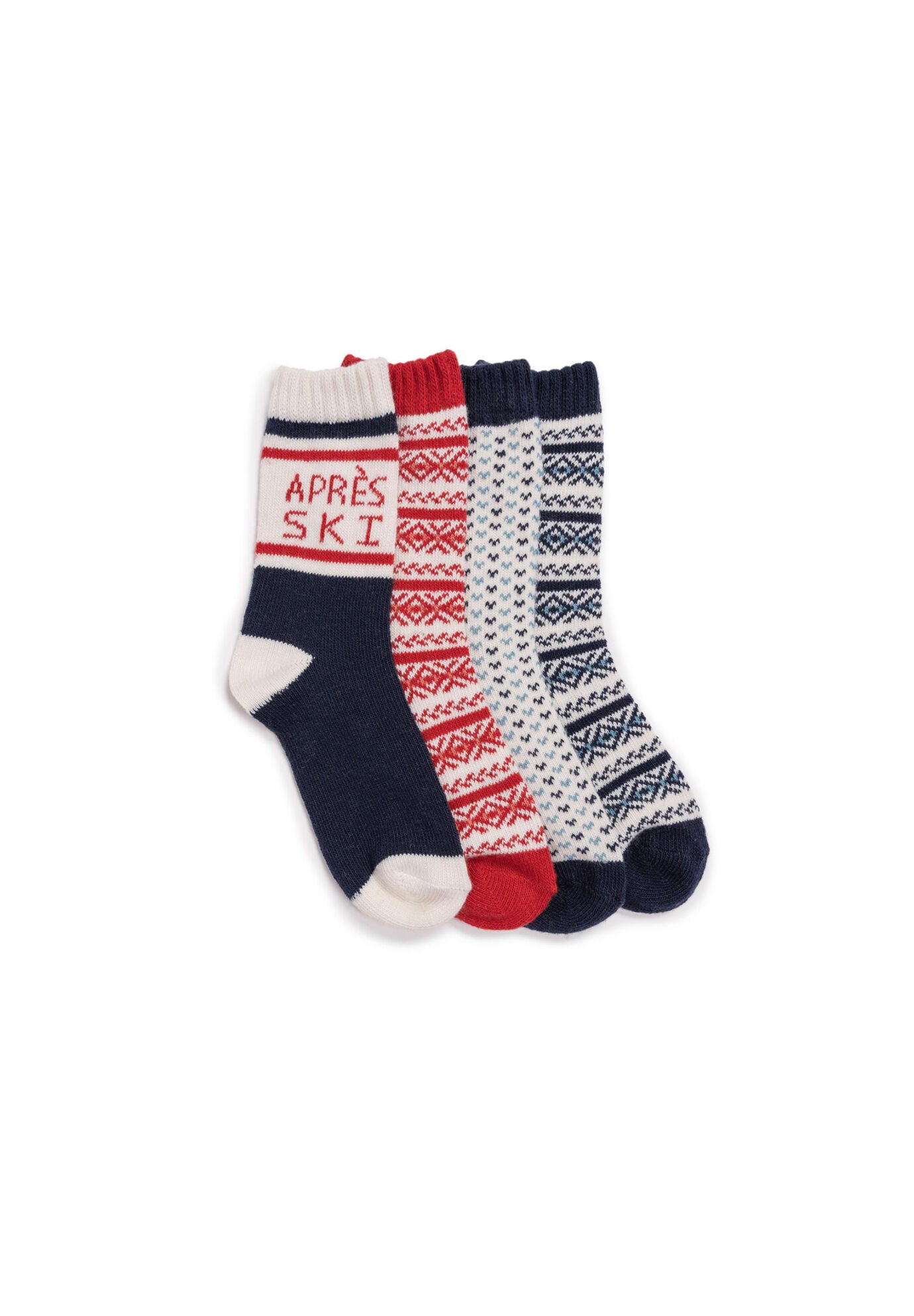 4 Pair Cozy Boot Socks by MUK LUKS, Red Blue | Woman Within