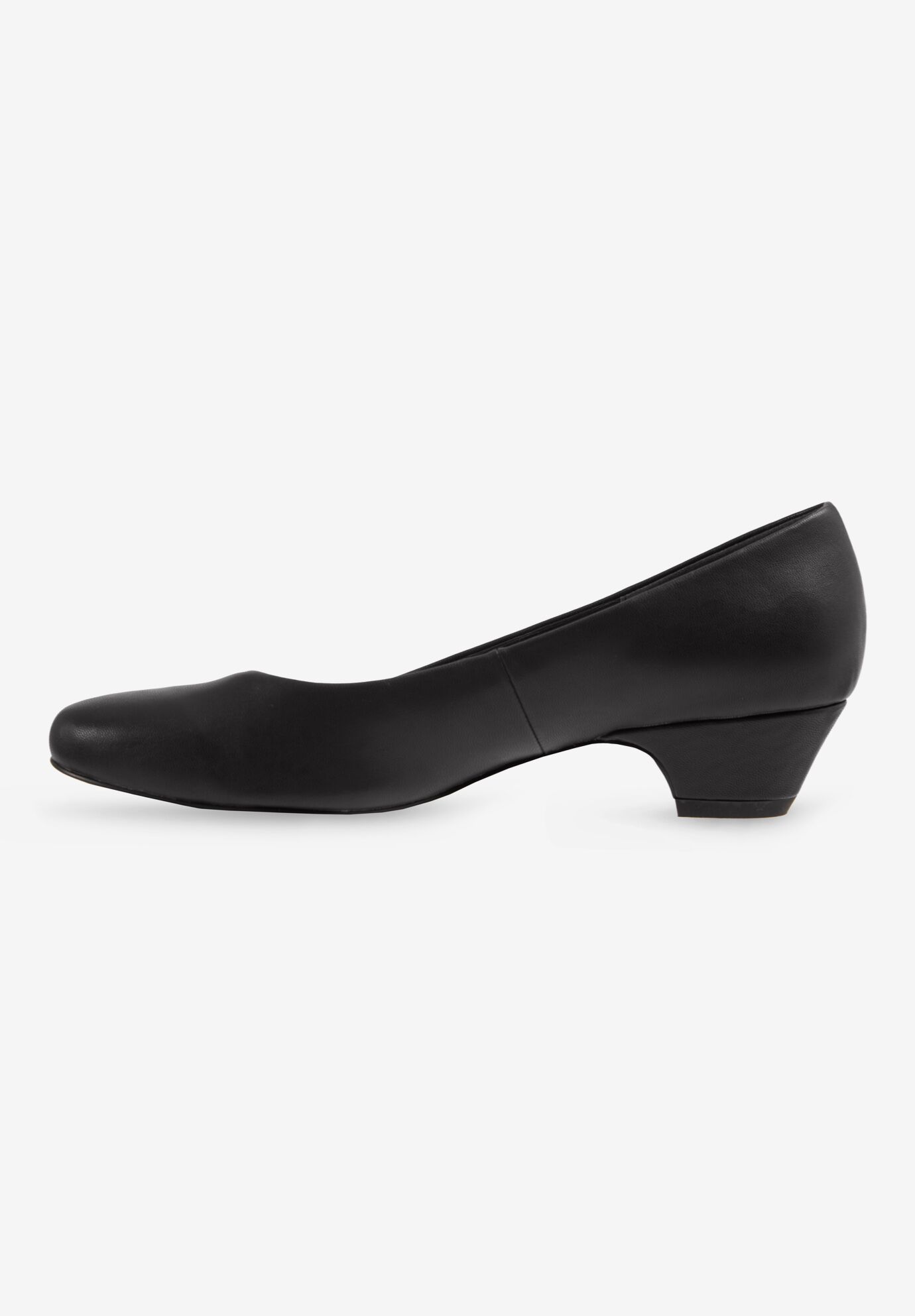 Block Heel Pumps - The Vida Slip On, Black | Woman Within