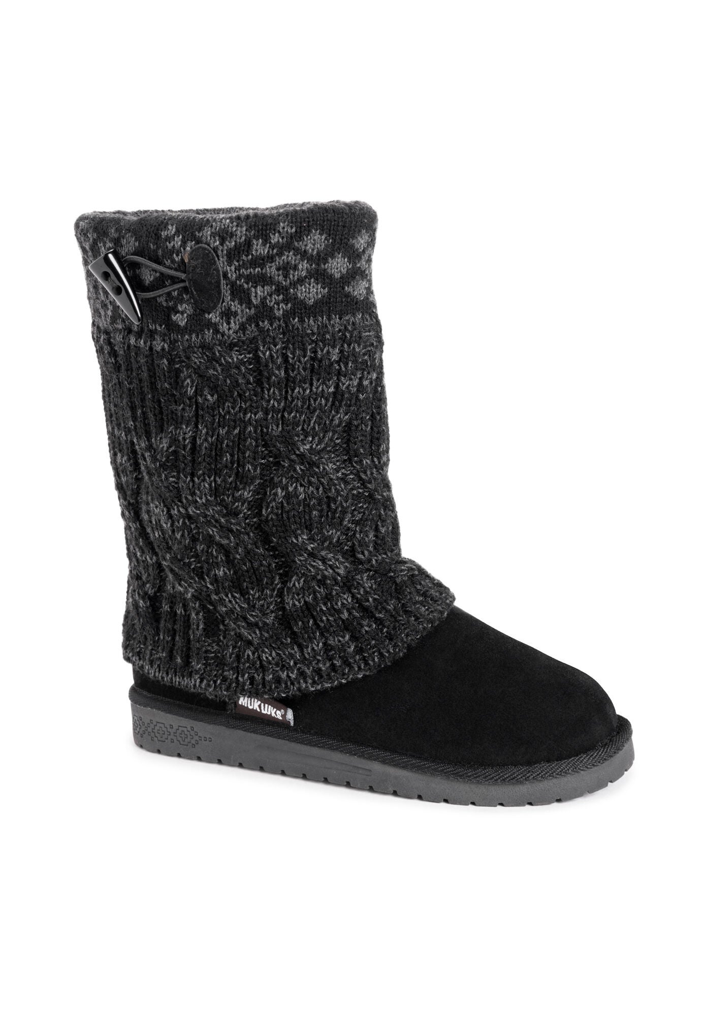 Cheryl Bootie - Cozy Faux Fur Ankle Boot, Black | Woman Within