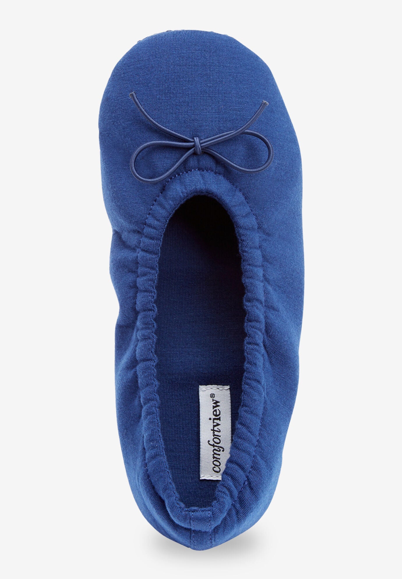 Ana Flexible Cotton Ballerina Slipper, Deep Teal | Woman Within