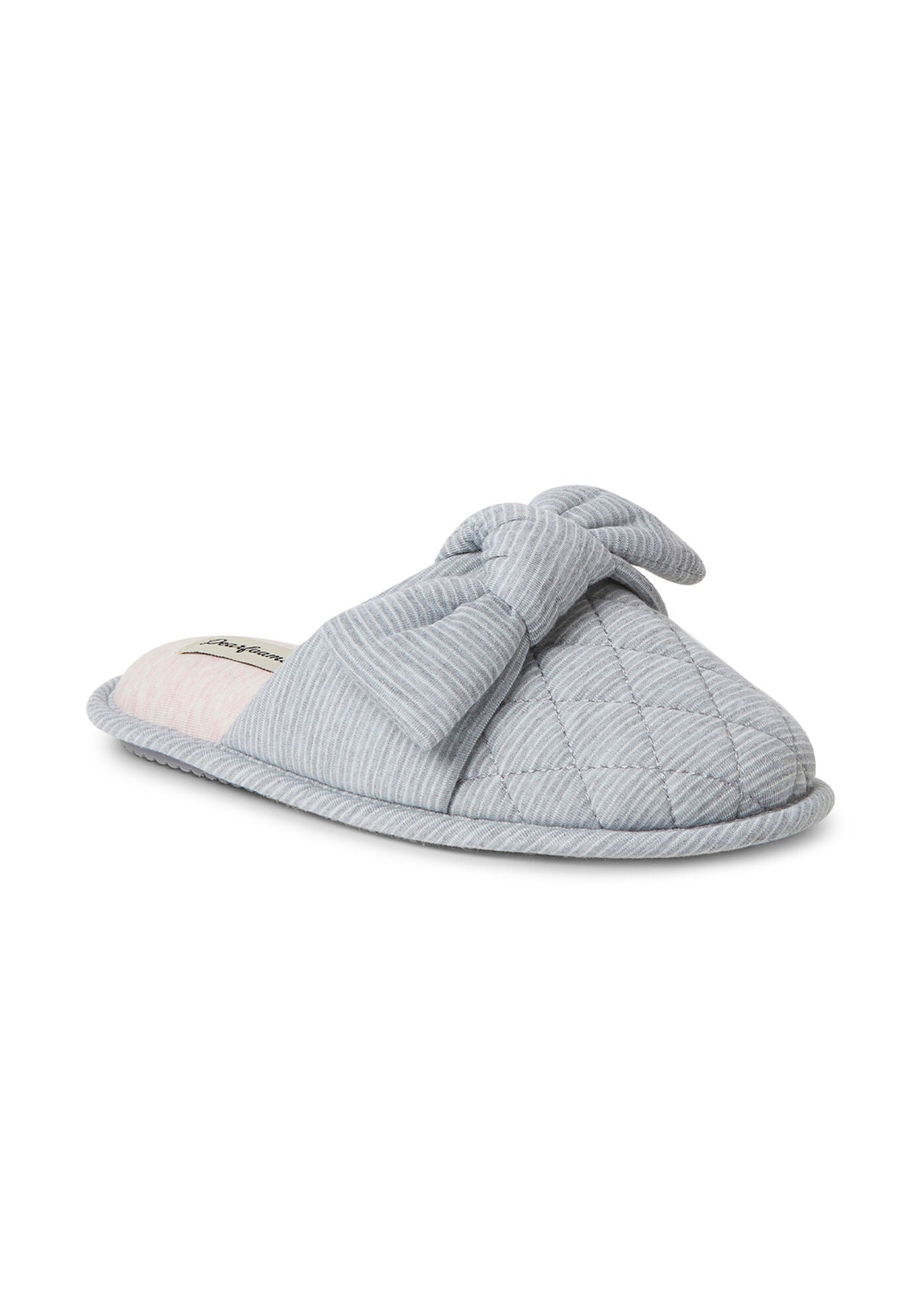 Nora Striped Knot Slippers - Memory Foam | Woman Within
