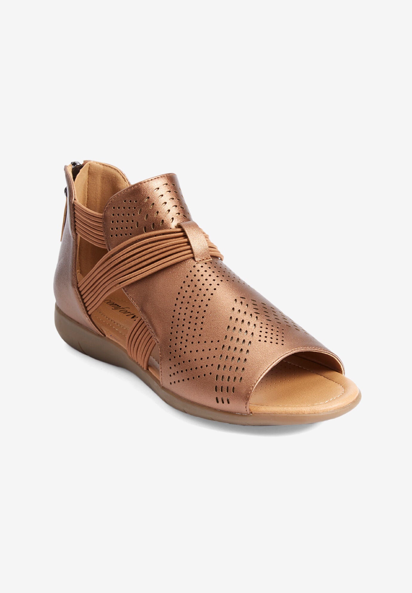 Comfortview Shiana Shootie, Trendy Women's Shoes, Bronze | Woman Within