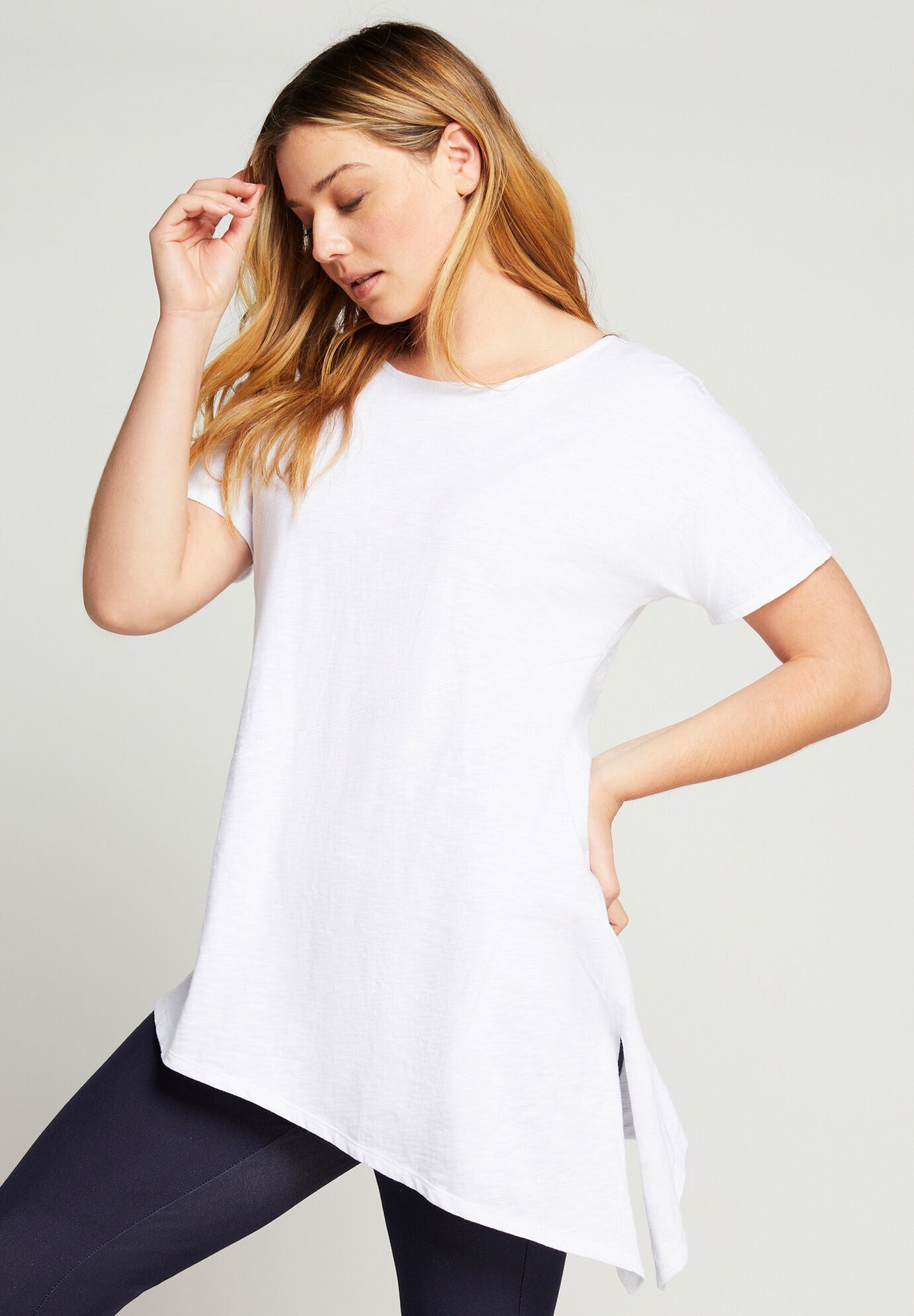 Short-Sleeve Asymmetrical Tunic | Woman Within