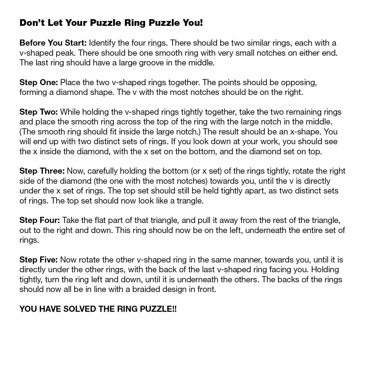 Platinum-plated Sterling Silver Interlocking Puzzle Ring | Woman Within