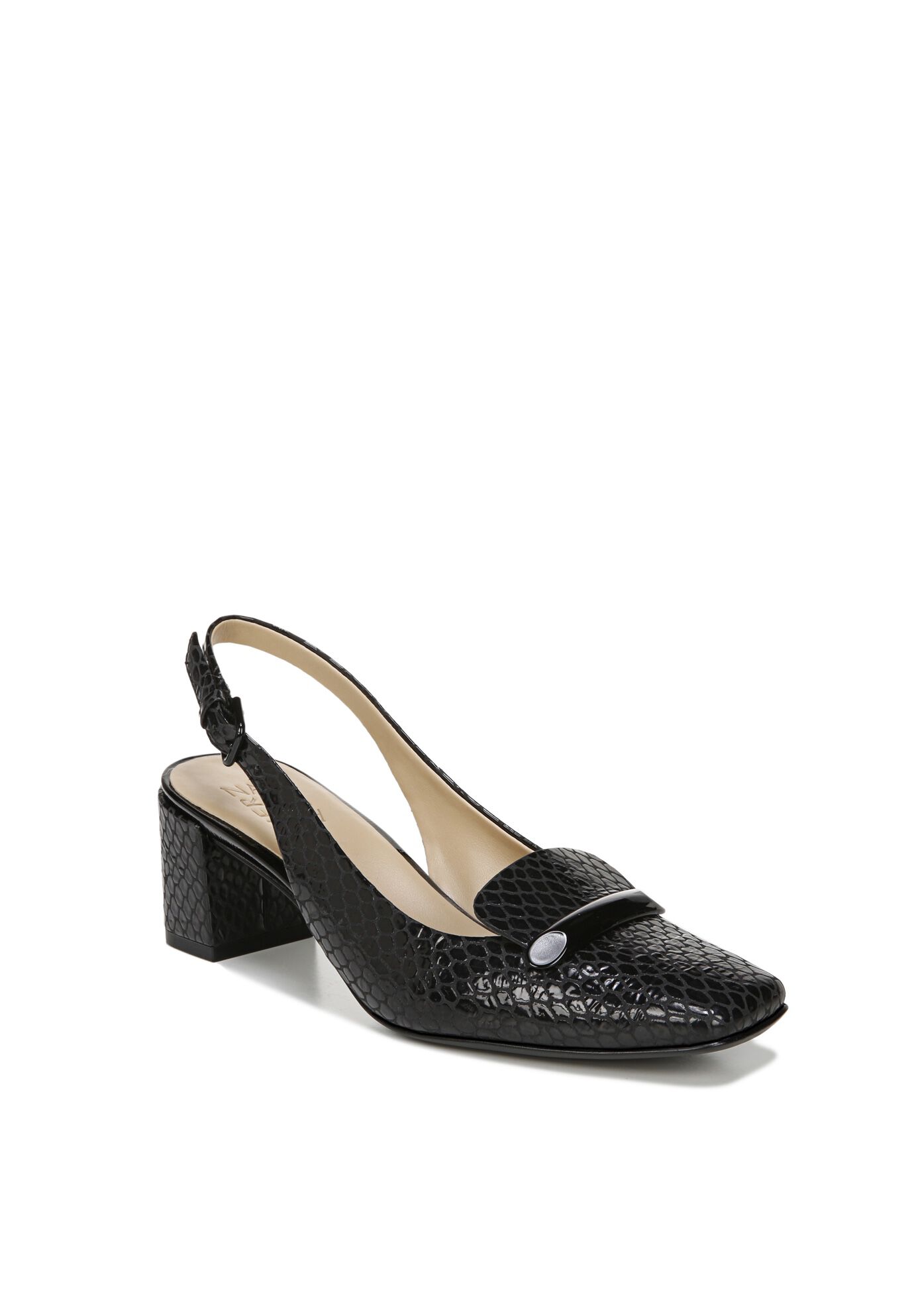 Chic Leather Kendry Slingback Heels | Woman Within