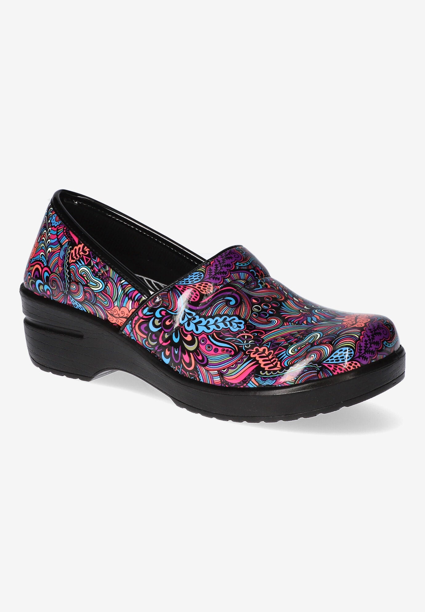 Lyndee Flats - Slip-Resistant Shoes for Women, Blue Patent Patent ...