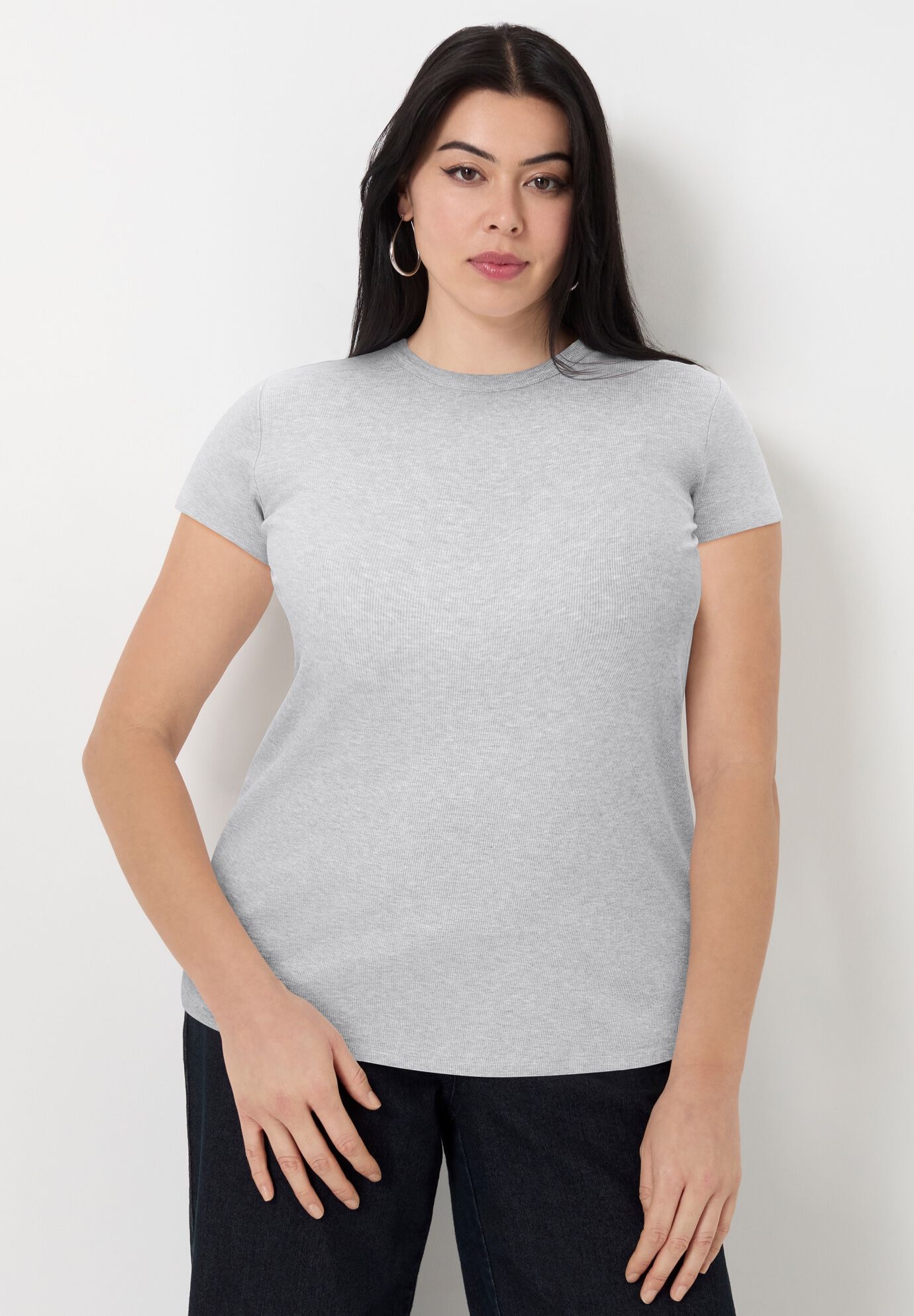Ribbed Crewneck Top | Woman Within