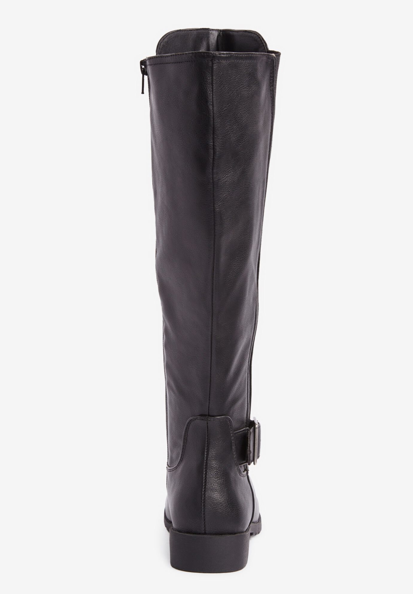 Wide Calf Milan Boot With Full Inside Zipper, Black | Woman Within
