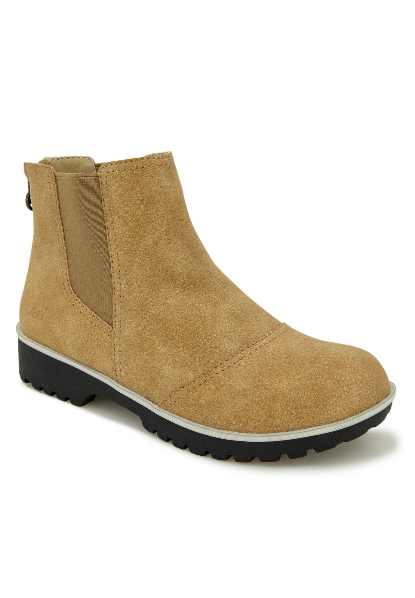 Water-Resistant Peacock Weather Boot with Memory Foam, Tan | Woman Within