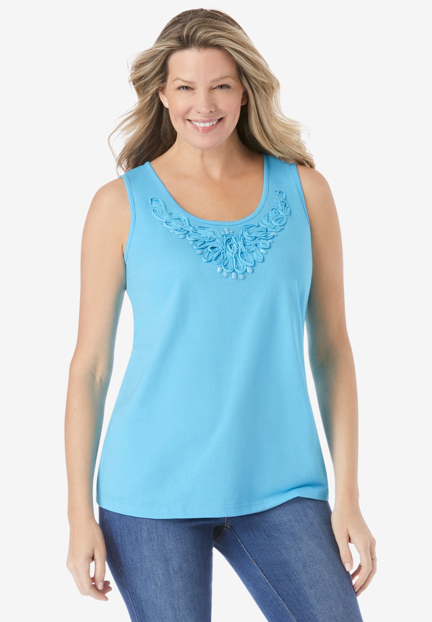 Beaded Tank Top | Woman Within