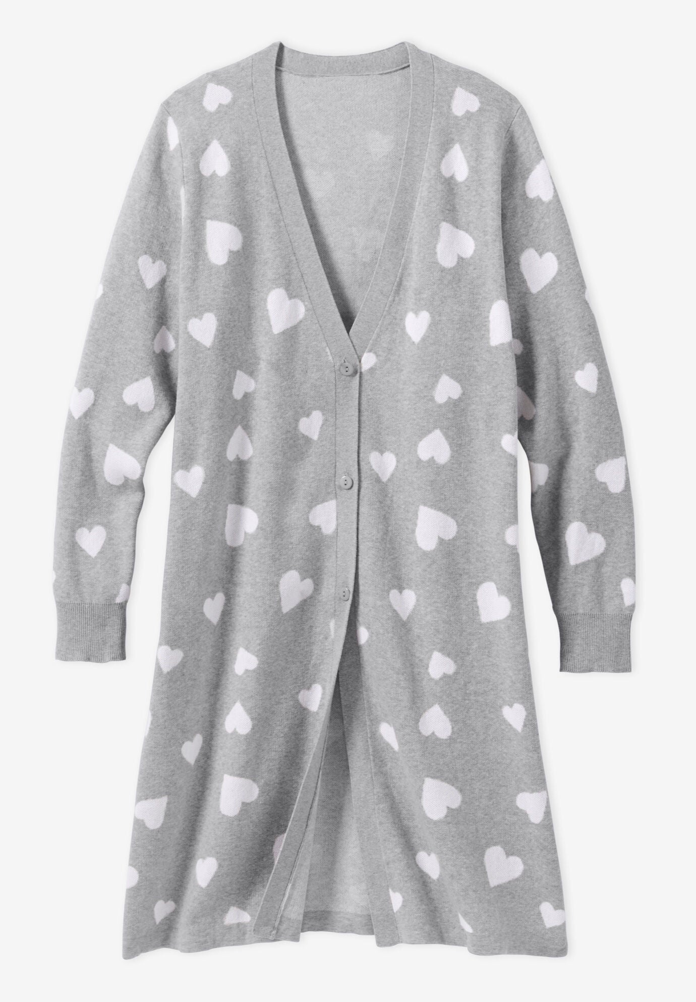 Cotton Duster with Front Pockets, Long Fit, Black Scattered Stars ...