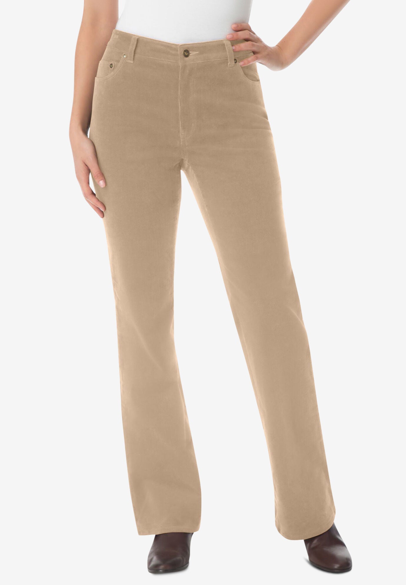 Stretch Corduroy Bootcut Jean Woman Within