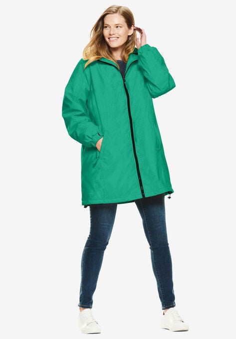 Hooded Slicker Raincoat | Woman Within