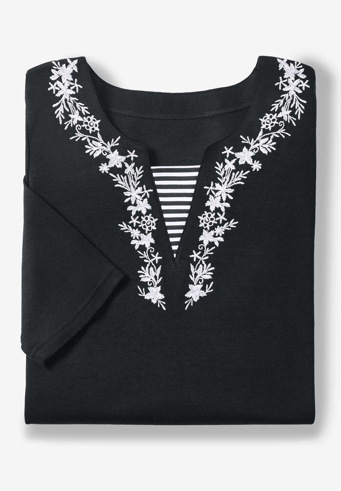 7-Day Embroidered Layered-Look Tunic | Woman Within